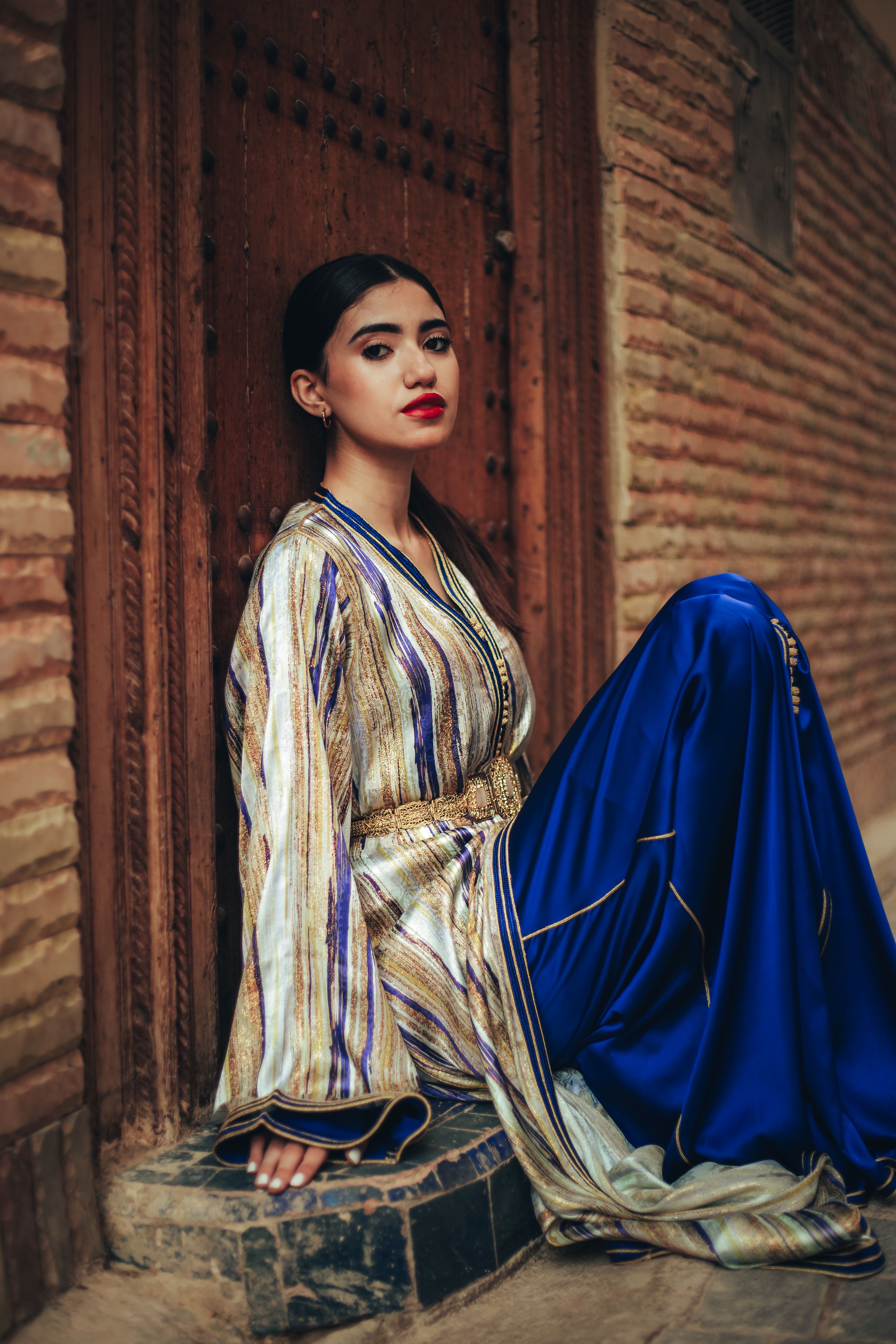 Elegant Woman in Traditional Moroccan Attire · Free Stock Photo