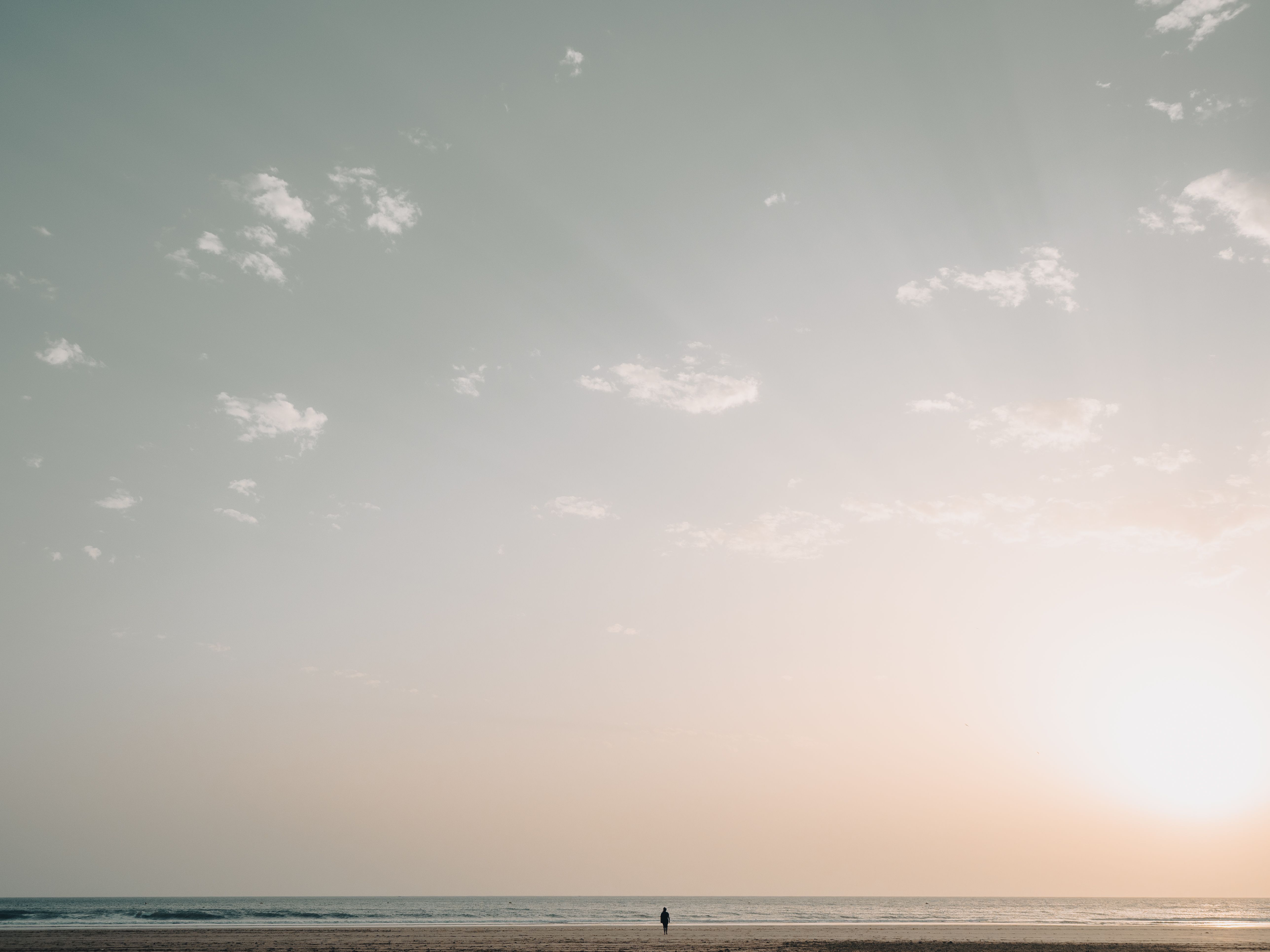 Serene Beachscape at Sunrise in Essaouira · Free Stock Photo