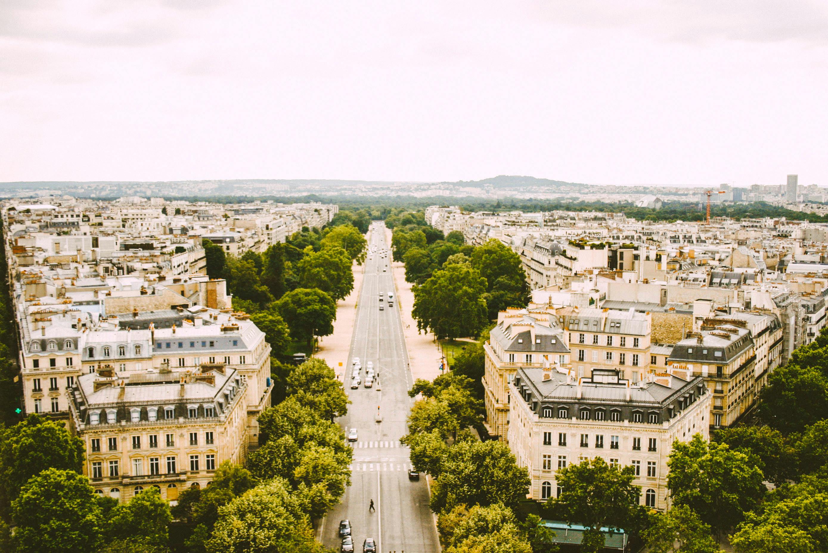 Aerial View of the Avenue des Champs-Elysees in Paris, France · Free ...
