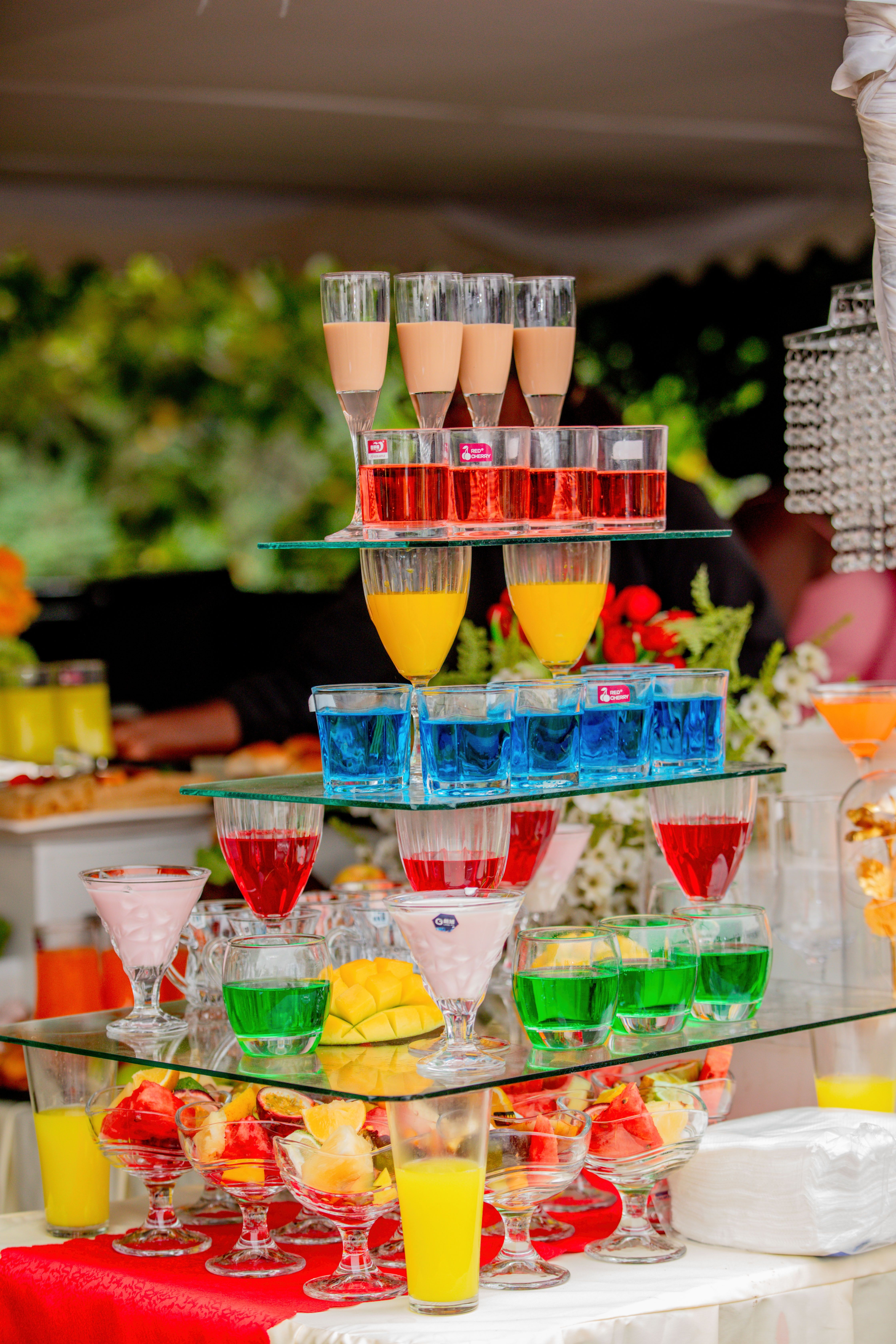 Vibrant Cocktail Display at Outdoor Event · meta.free_stock.photo