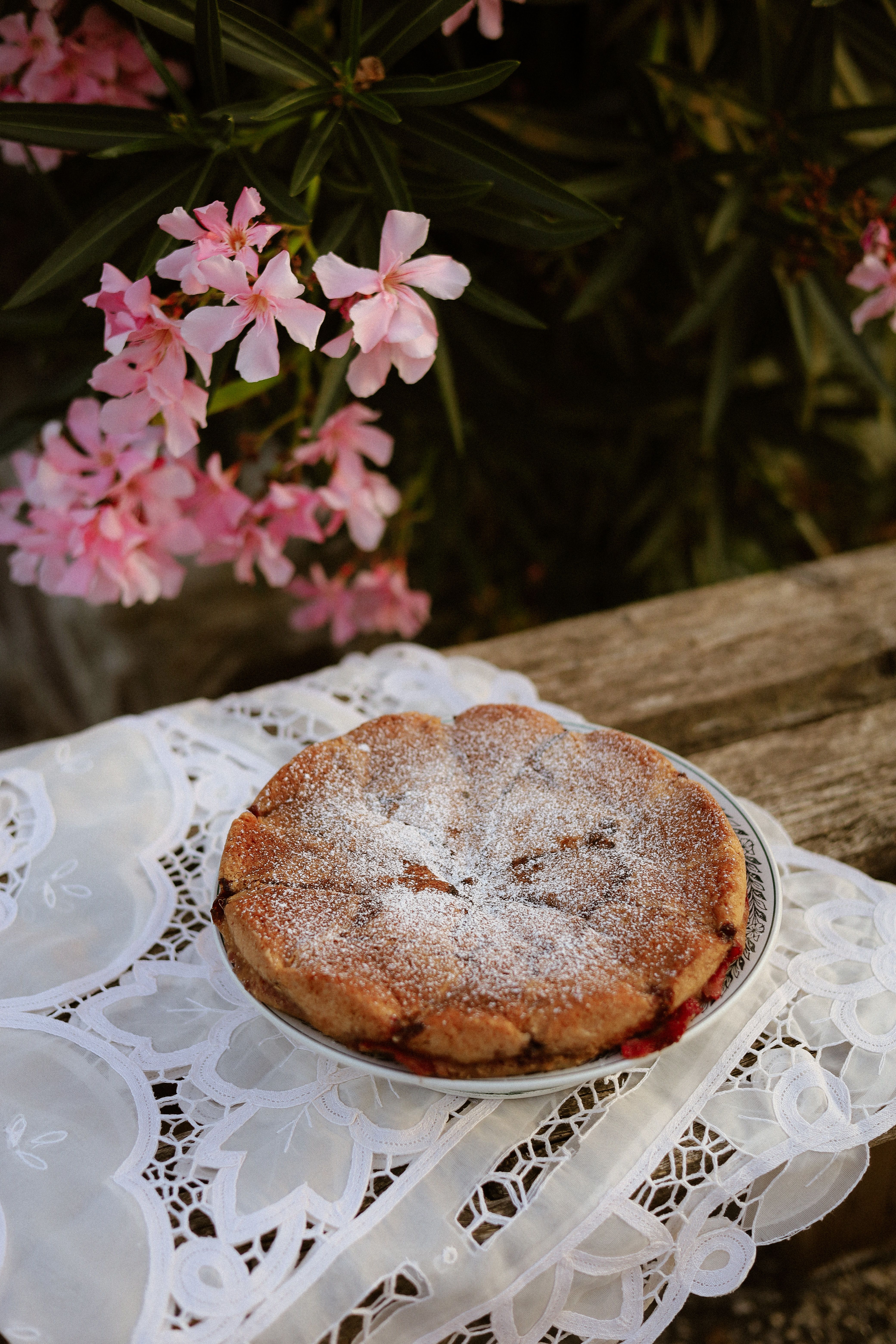 Delicious Homemade Cake with Sugar Dusting · Free Stock Photo