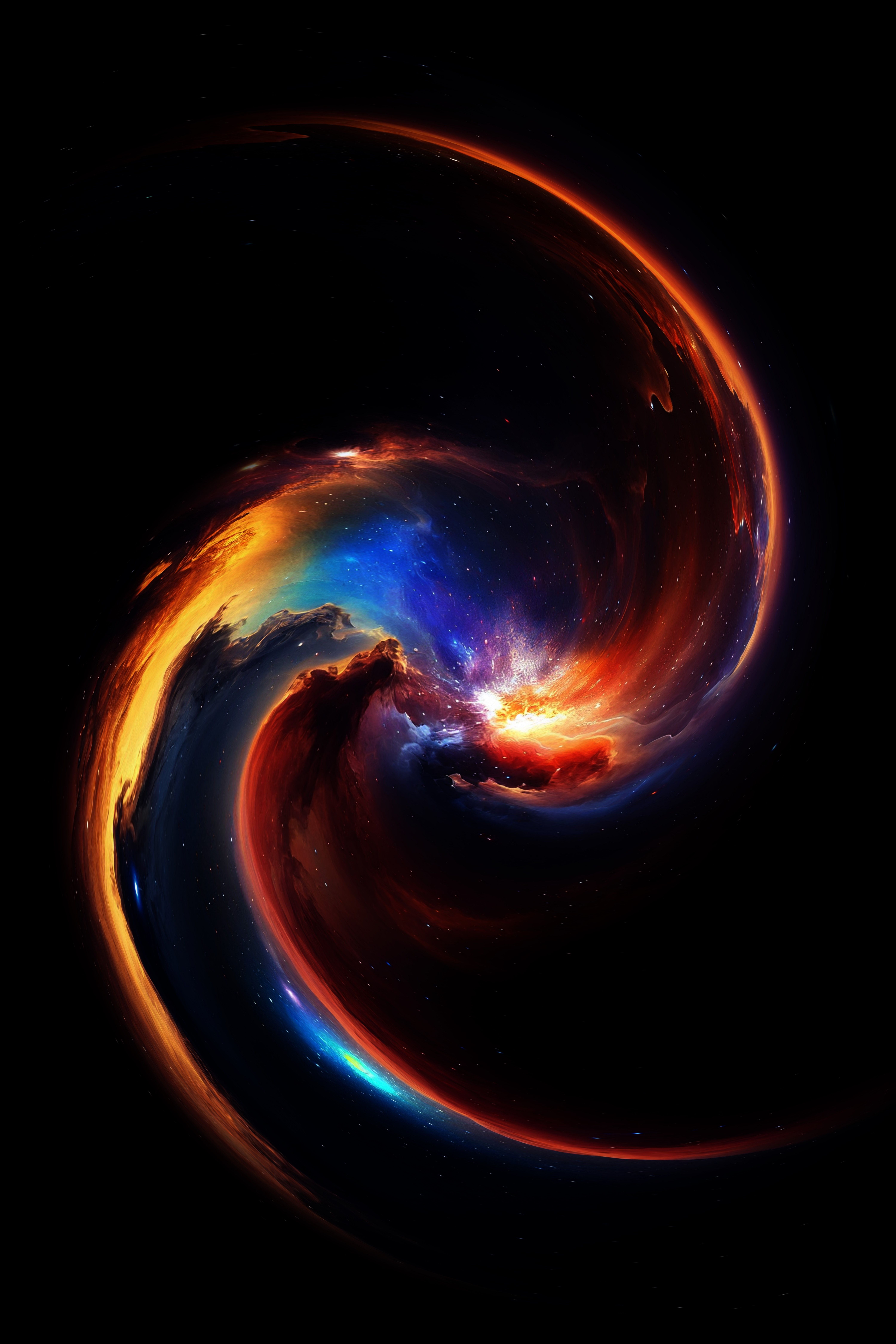 Vibrant Cosmic Swirl of Colorful Nebula · Free Stock Photo