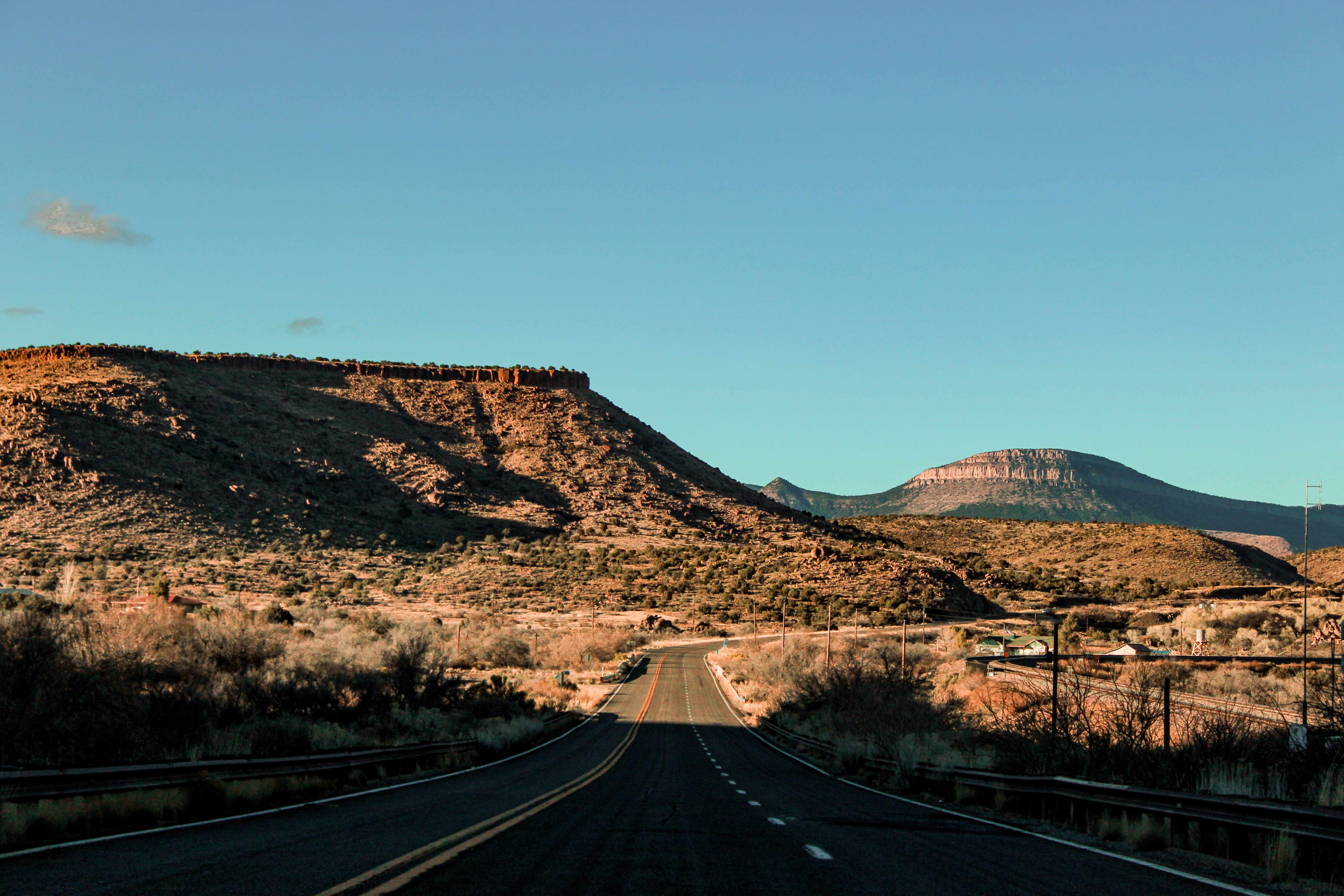 Scenic Arizona Road Leading Through Desert Landscape · Free Stock Photo
