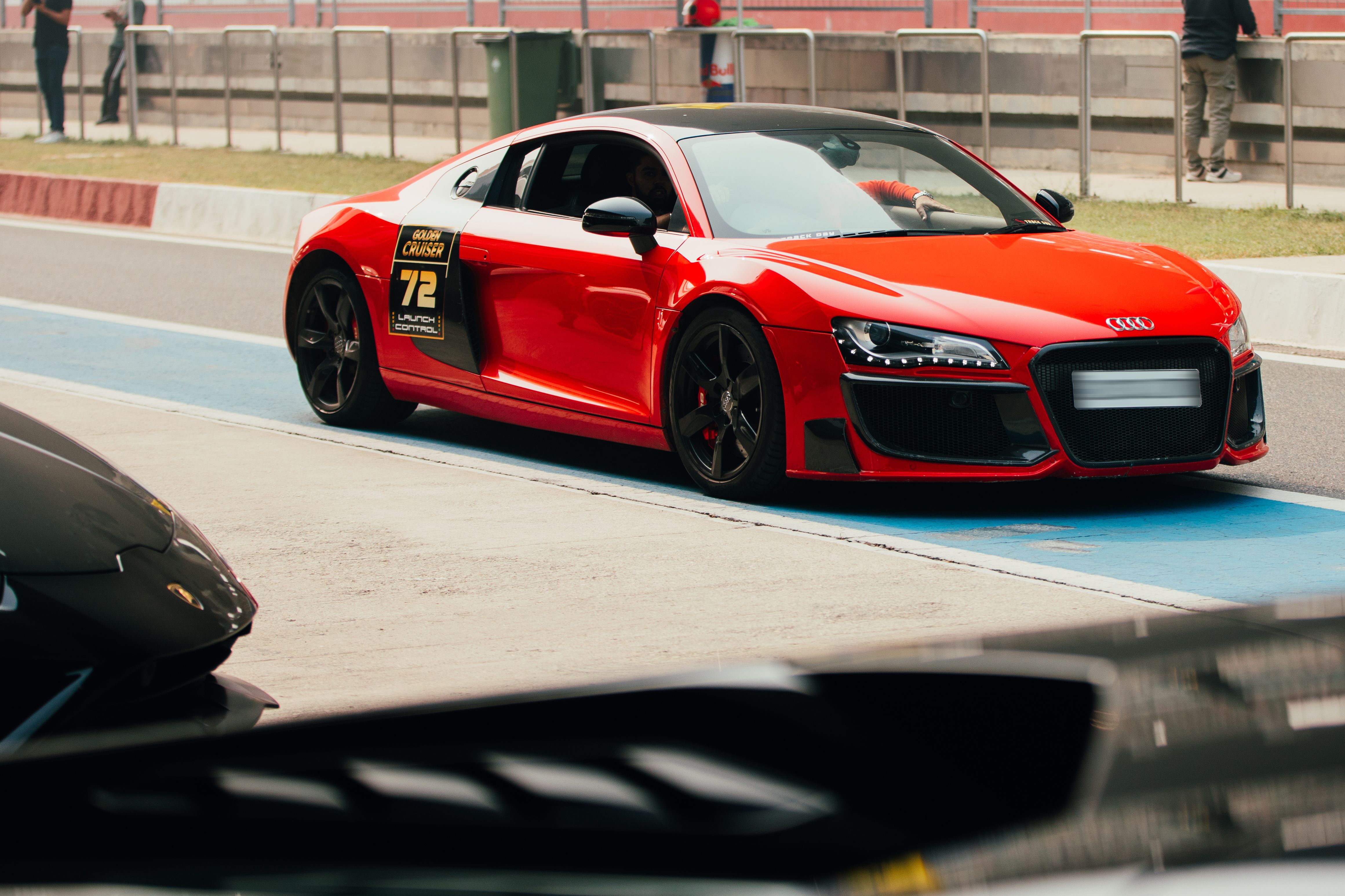 Red Audi R8 at Greater Noida Track Day Event · Free Stock Photo