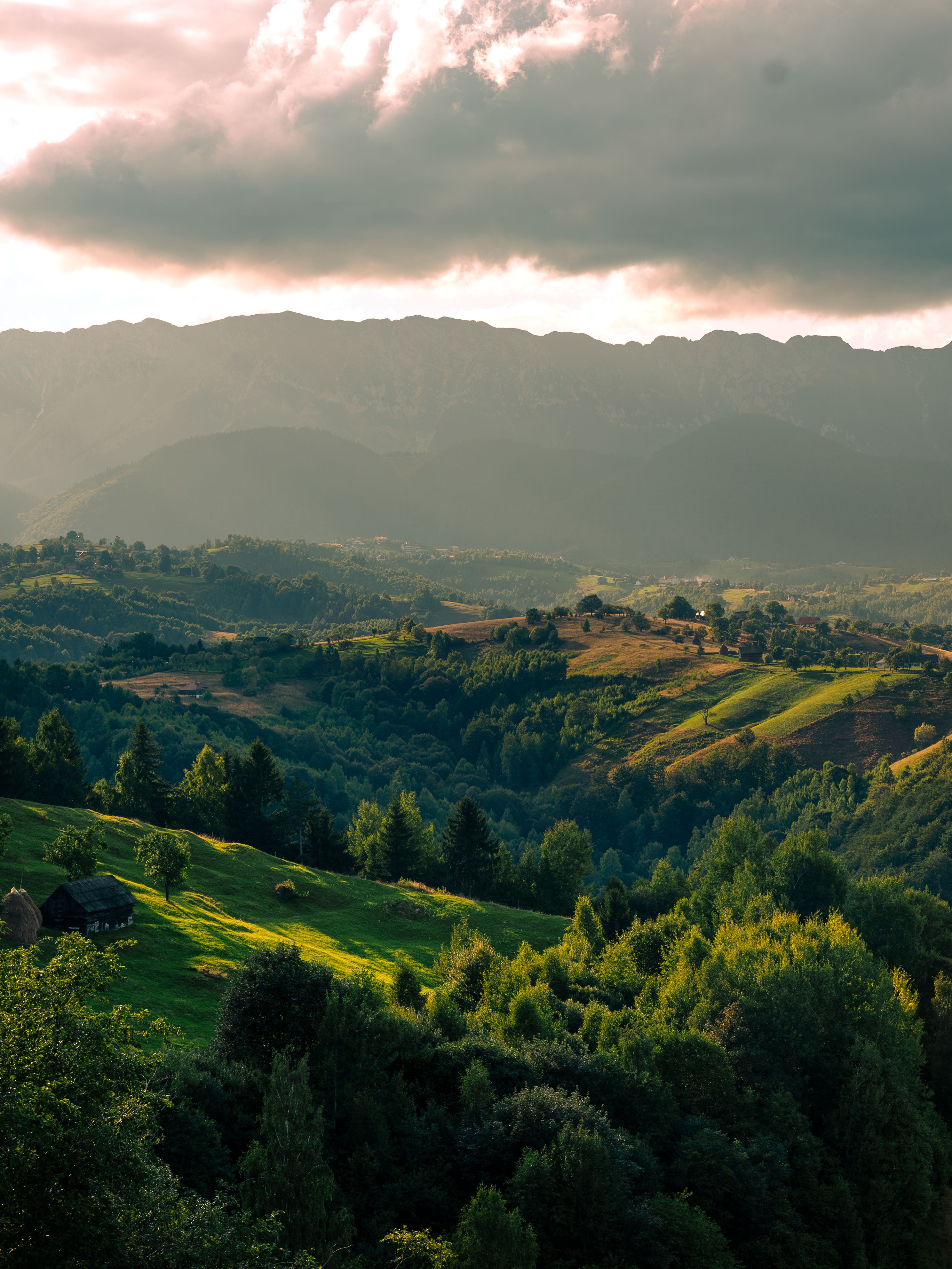 Scenic Romanian Landscape at Sunset · Free Stock Photo