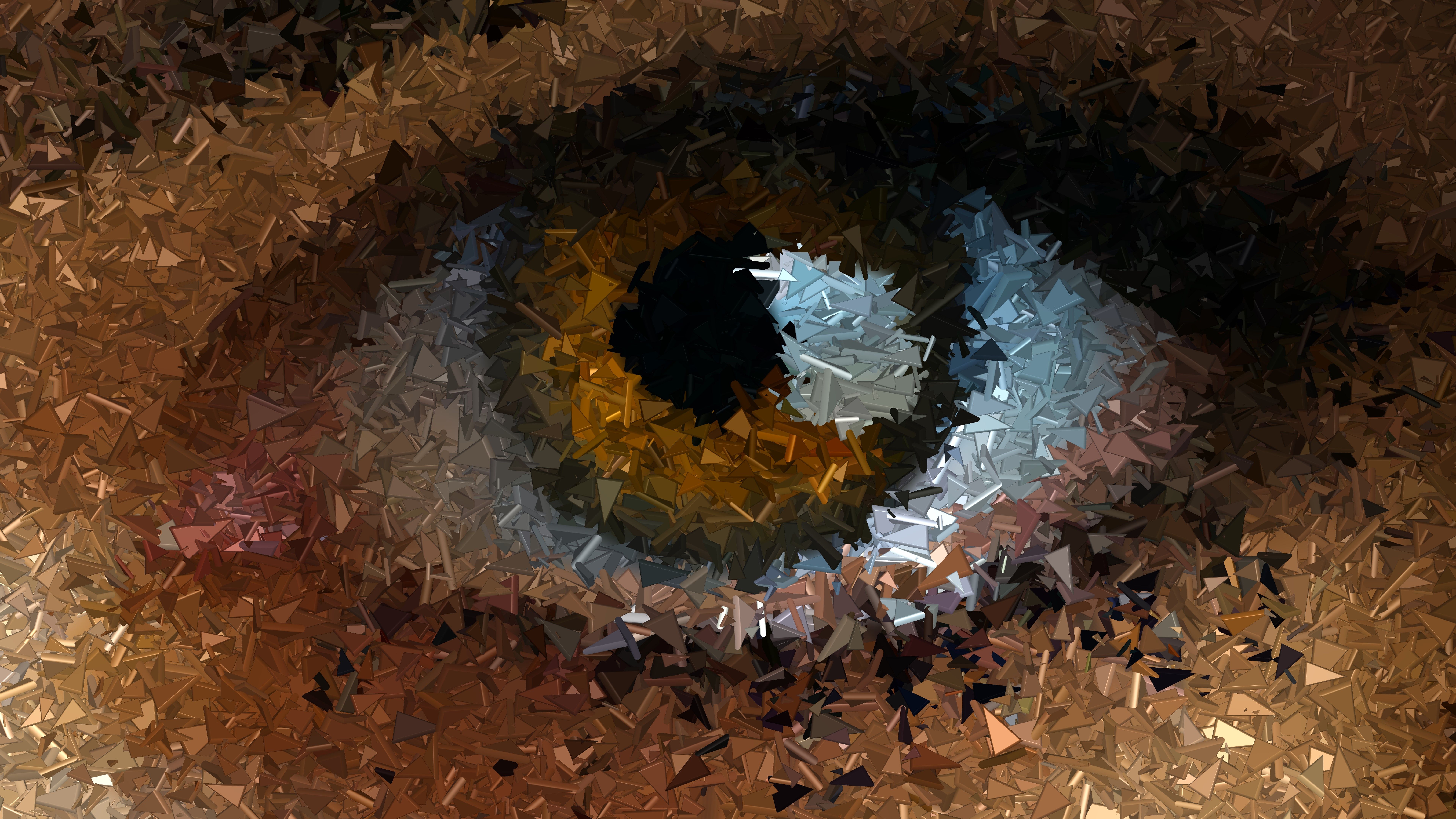 Abstract Mosaic Eye with Triangular Texture · Free Stock Photo
