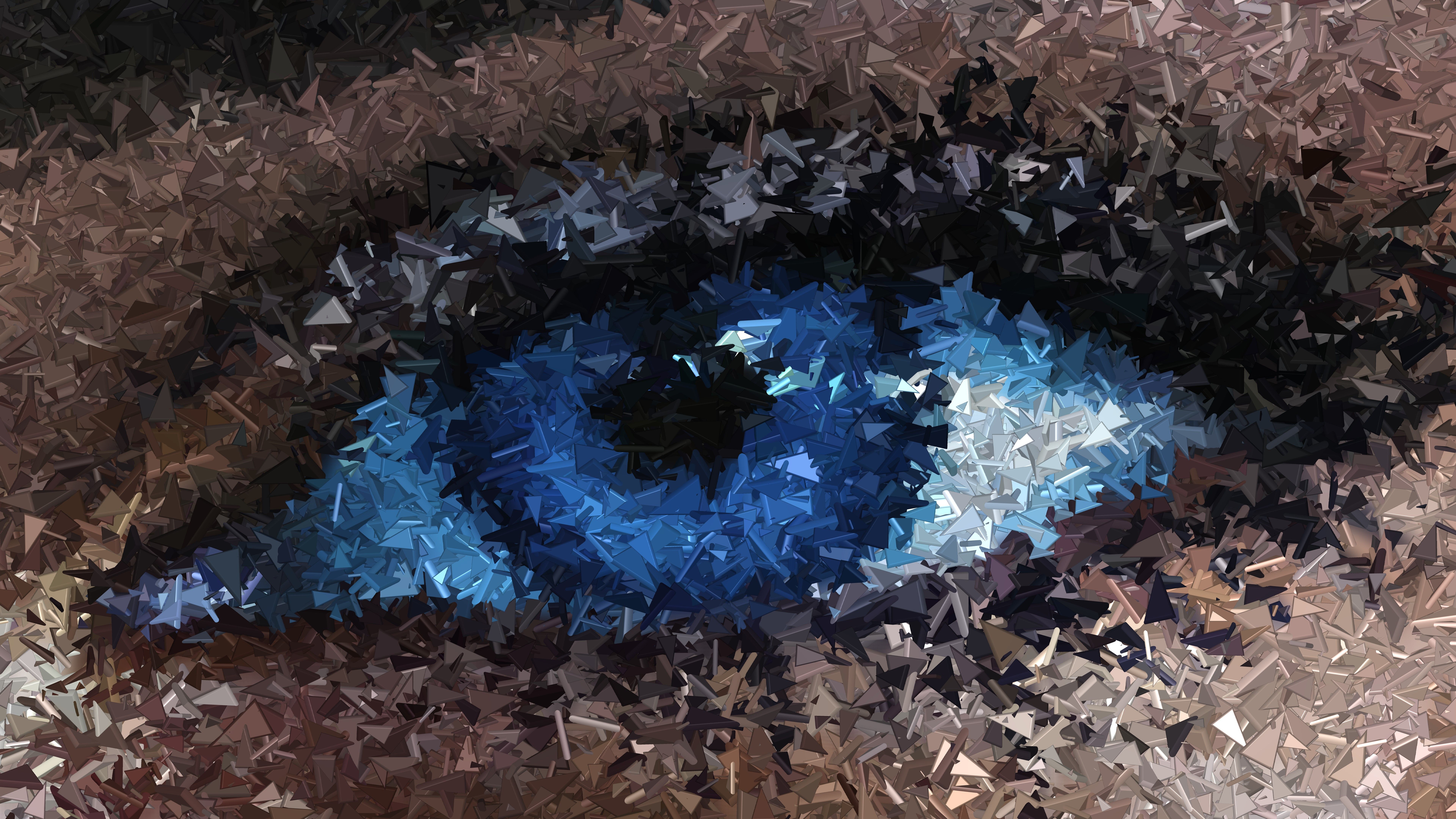 Abstract Mosaic Eye with Blue and Brown Tones · Free Stock Photo