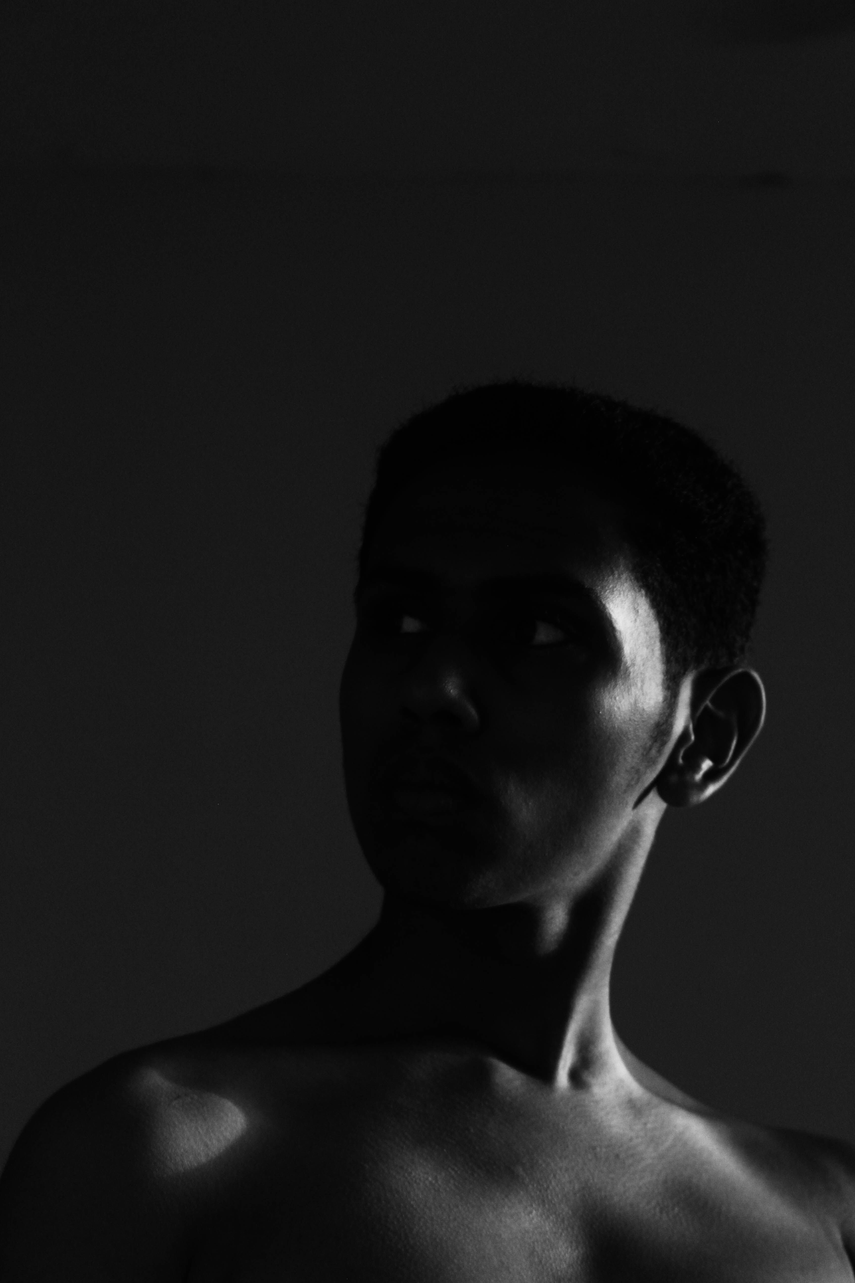Grayscale Photo of Person's Portrait · Free Stock Photo