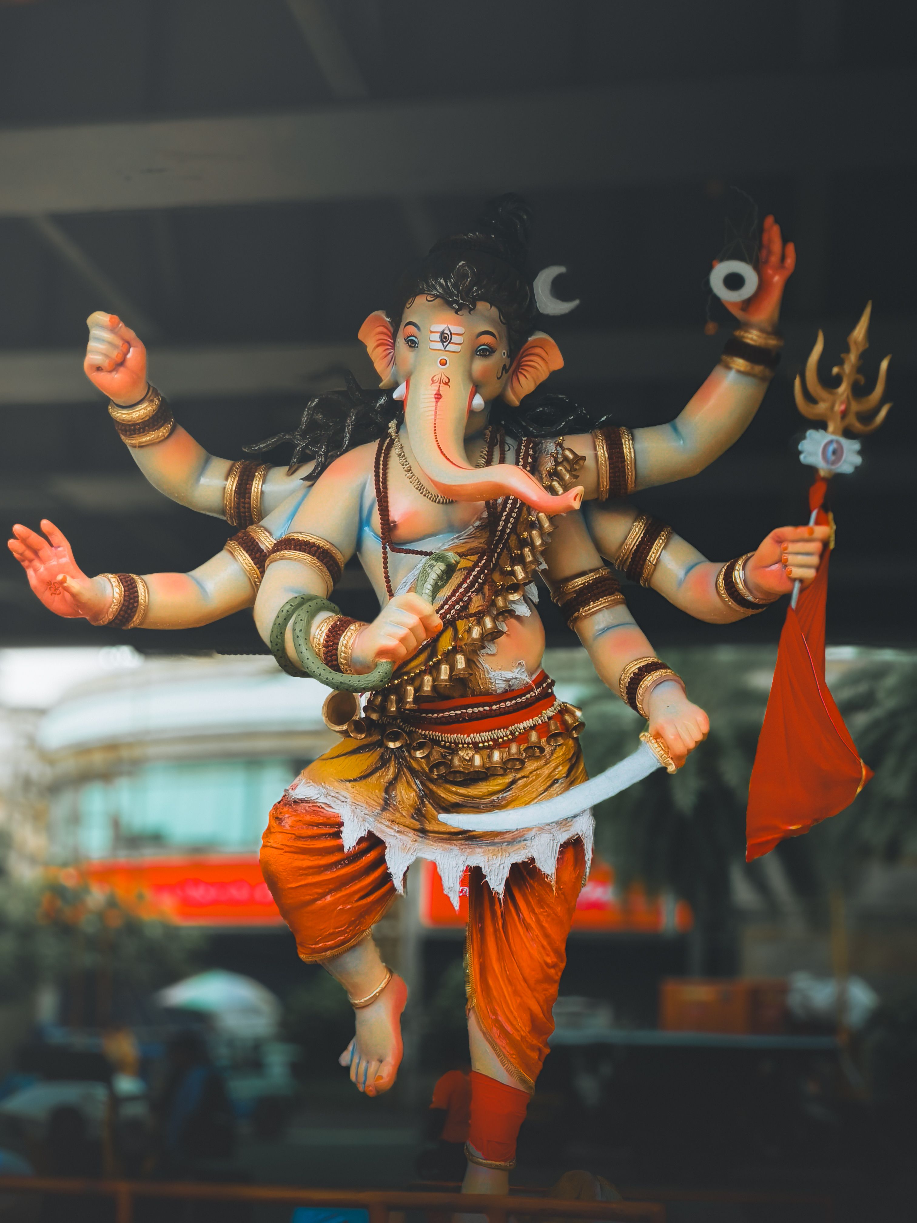 Colorful Ganesh Statue During Ganesh Chaturthi · Free Stock Photo