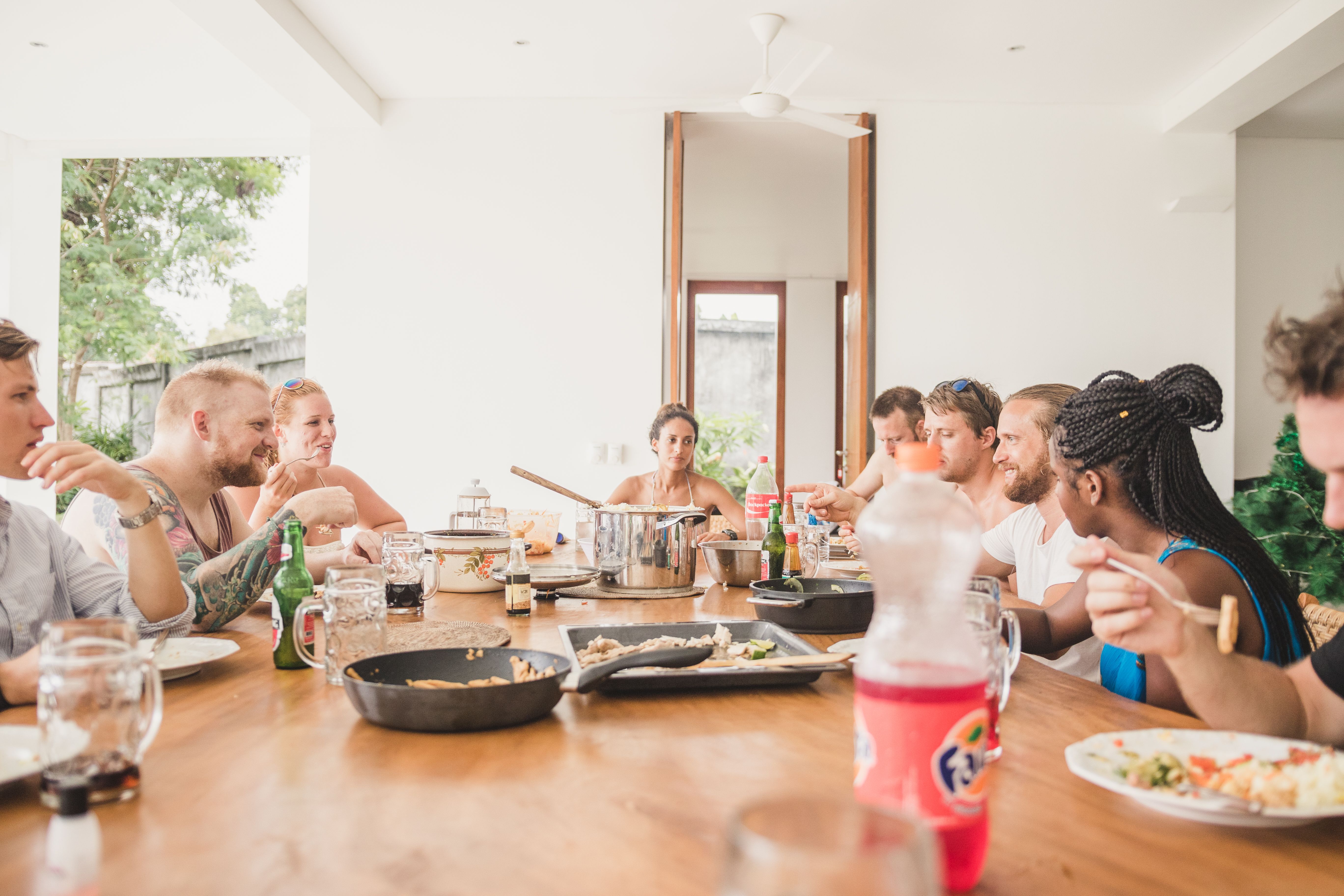 Men and Women Standing Infront of Dining Table · Free Stock Photo