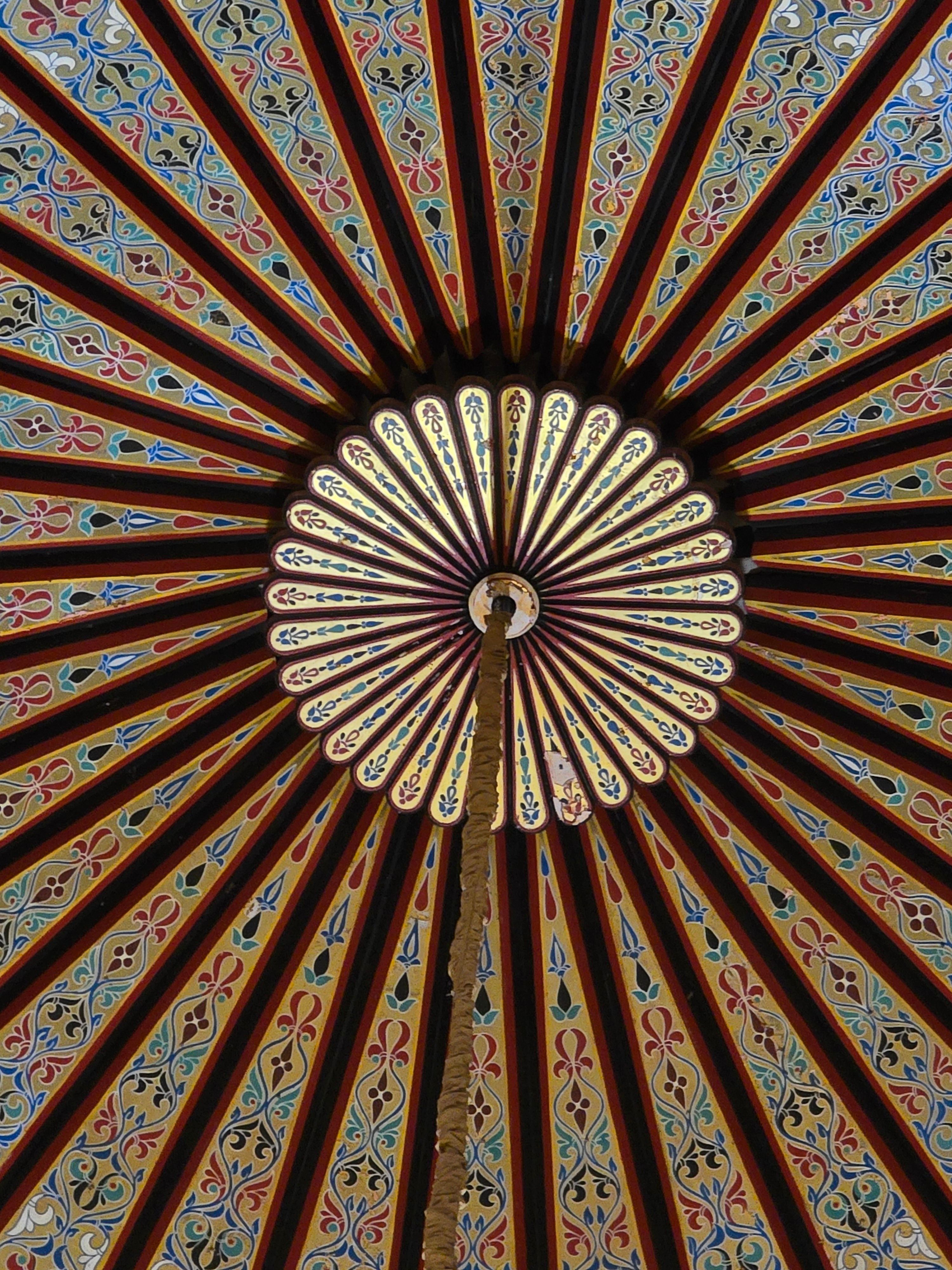 Colorful Antique Ceiling with Radial Design · Free Stock Photo