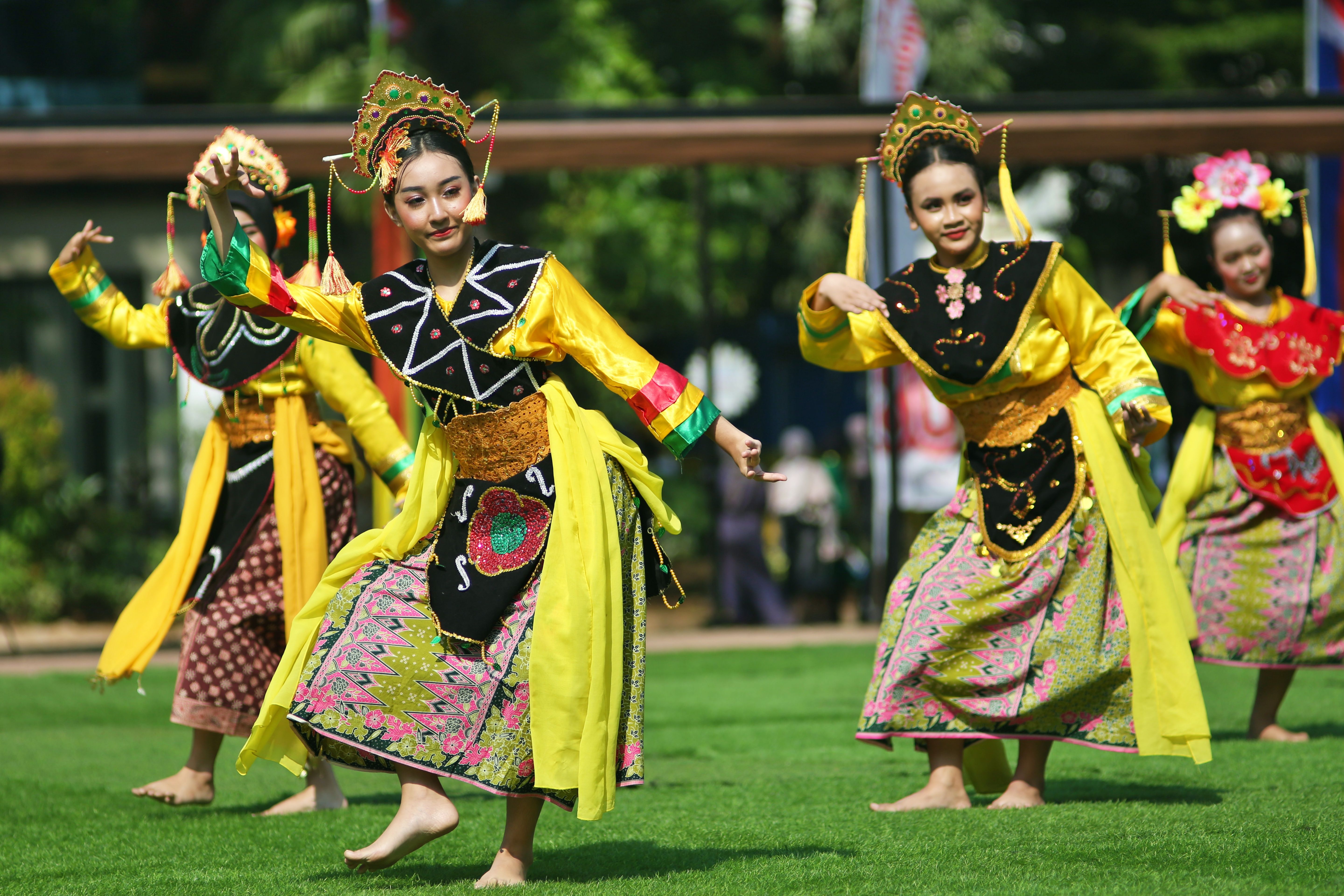Colorful Traditional Cultural Dance Performance Outdoors · Free Stock Photo