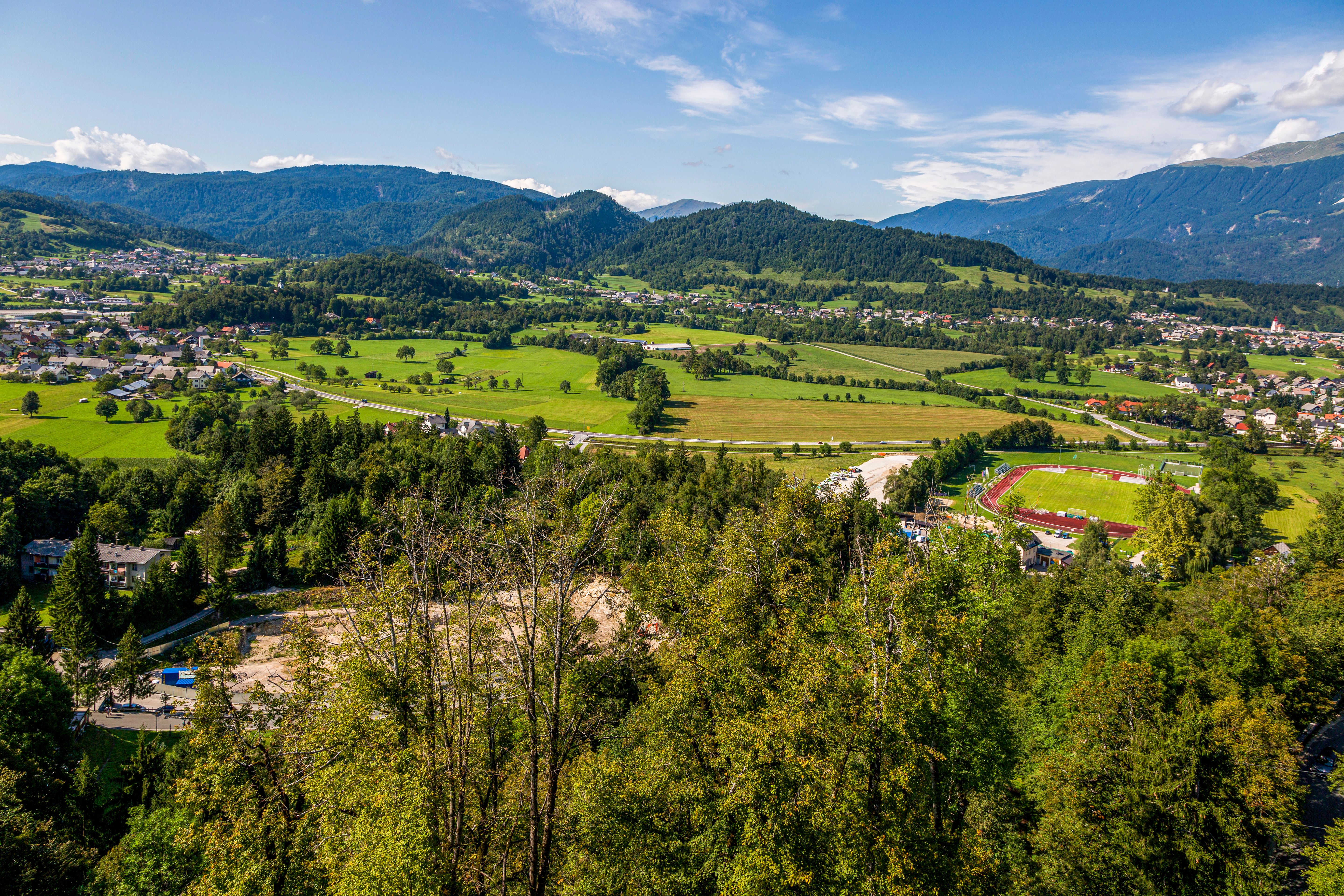 Scenic View Over Green Valley and Forest Hills · Free Stock Photo