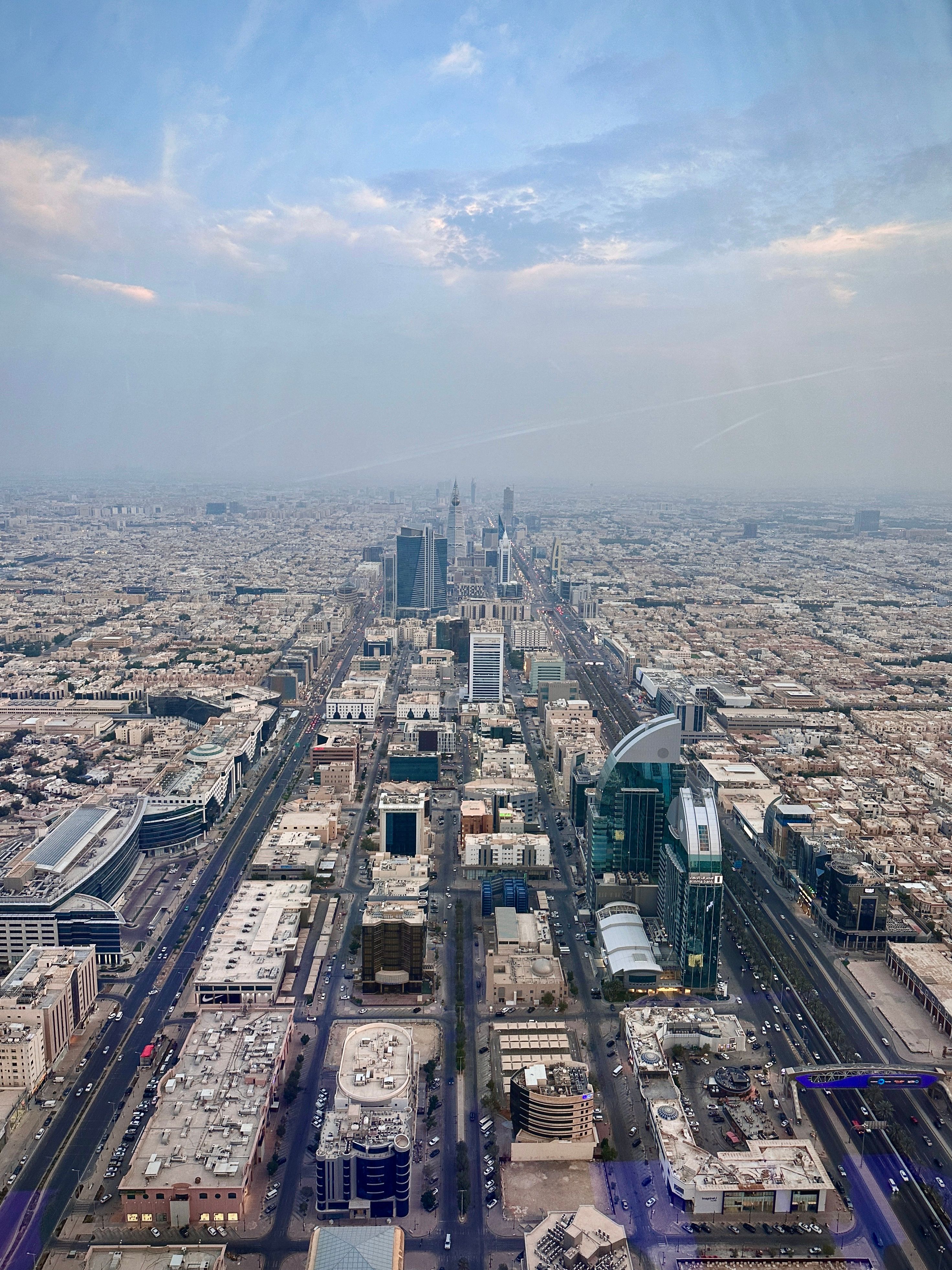 Aerial View of Riyadh City Skyline in Saudi Arabia · Free Stock Photo