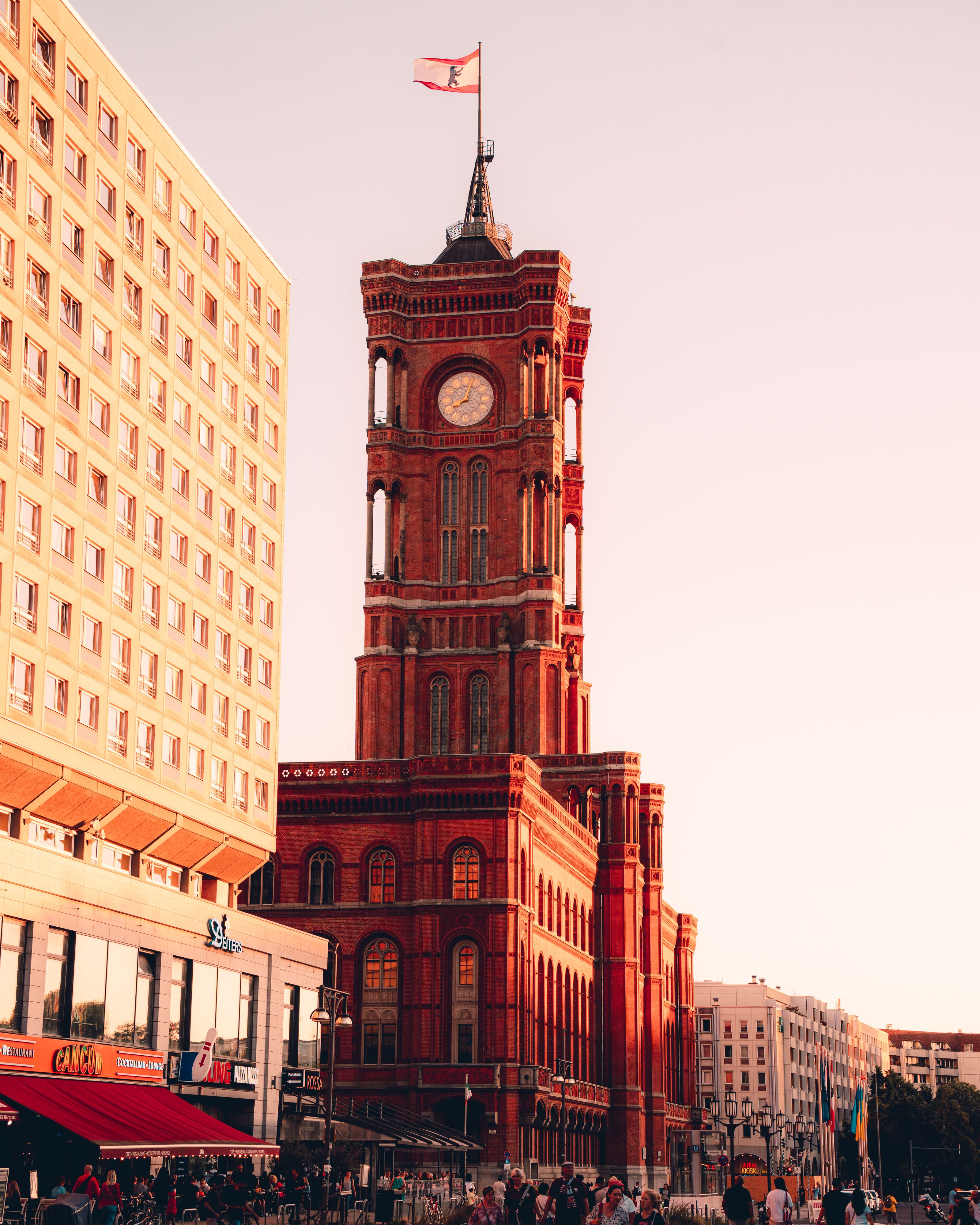 Red City Hall in Berlin at Sunset · Free Stock Photo