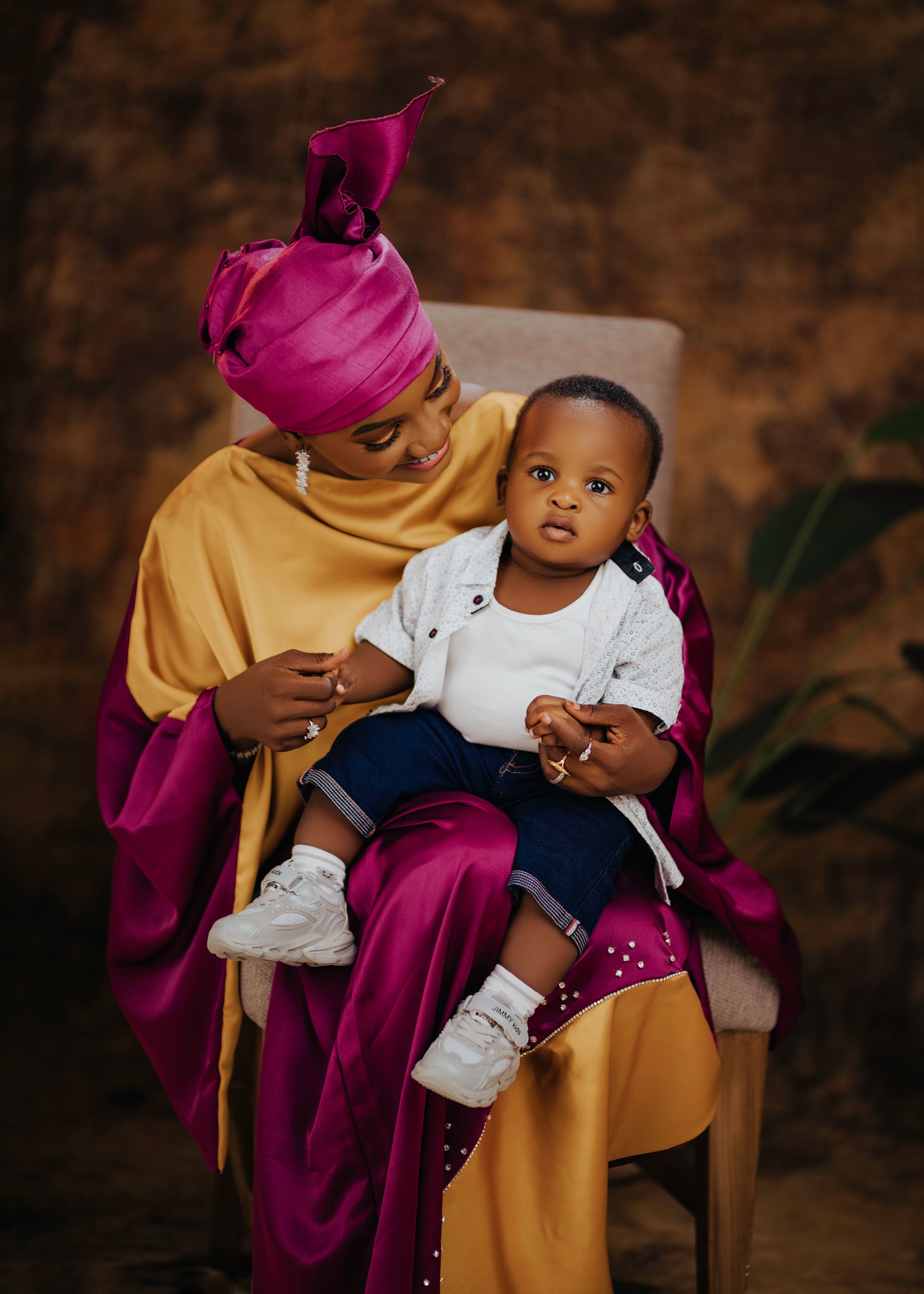 African Mother and Baby Portrait in Traditional Attire · Free Stock Photo