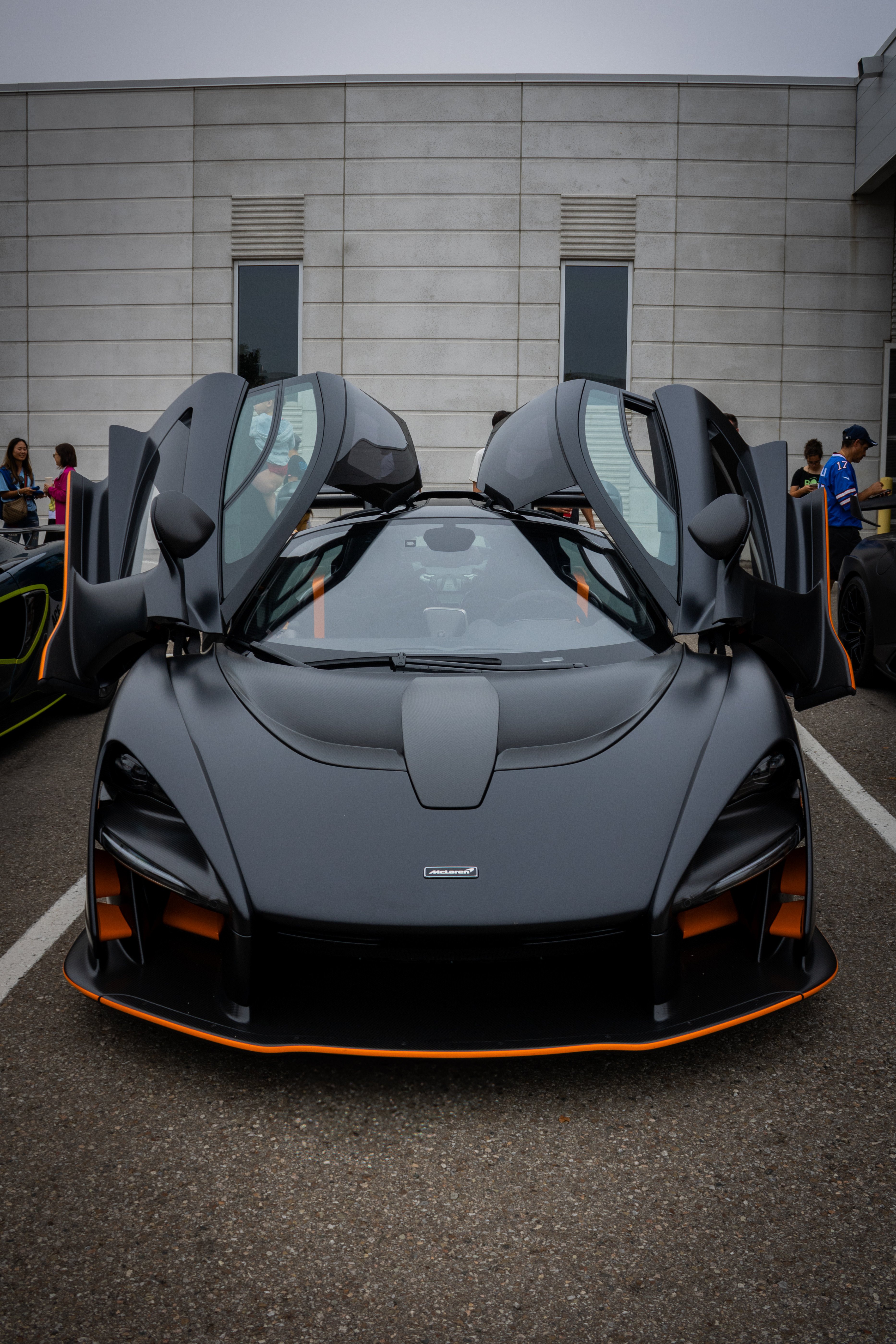 Luxury sports car with butterfly doors open · Free Stock Photo