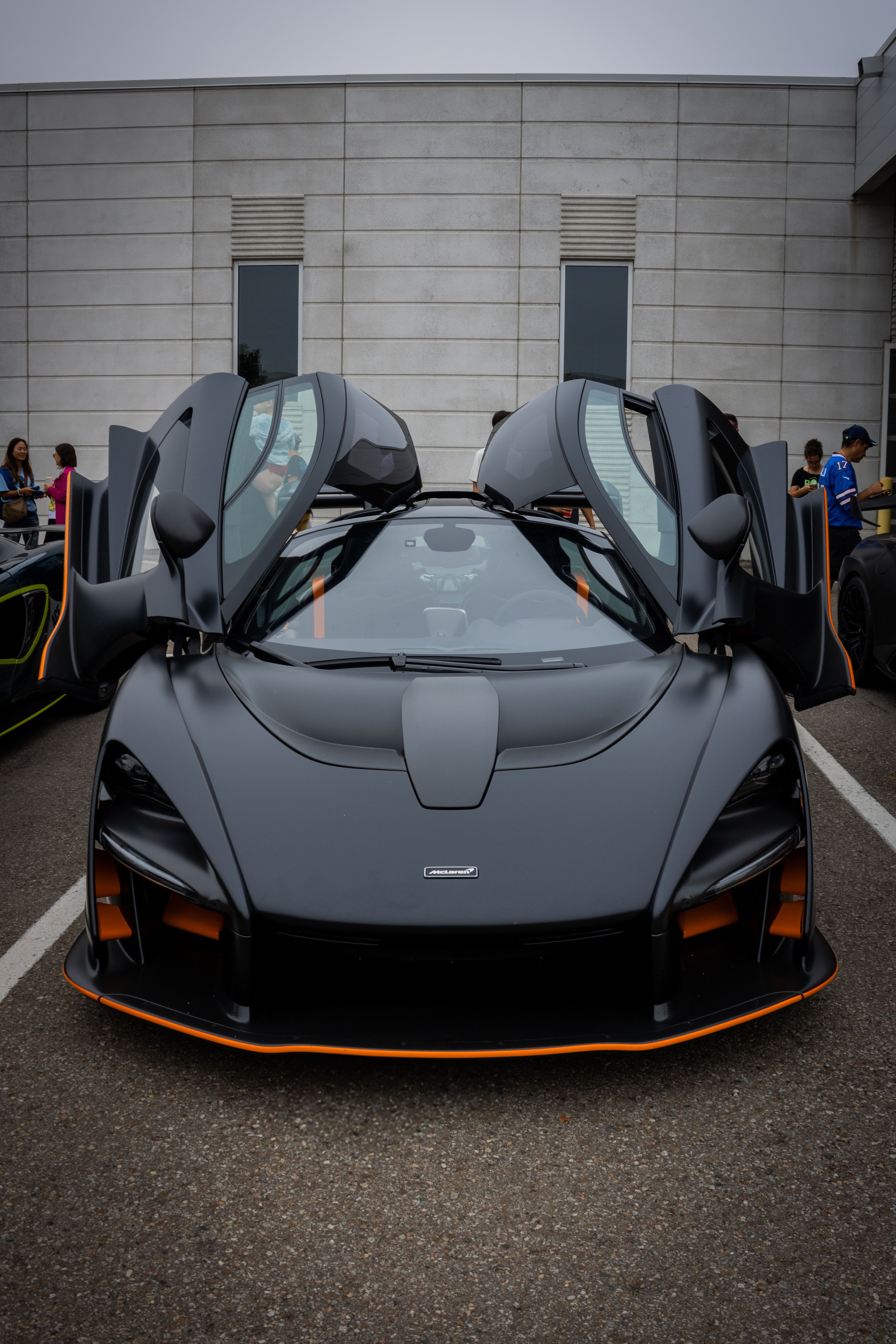 Luxury sports car with butterfly doors open · Free Stock Photo