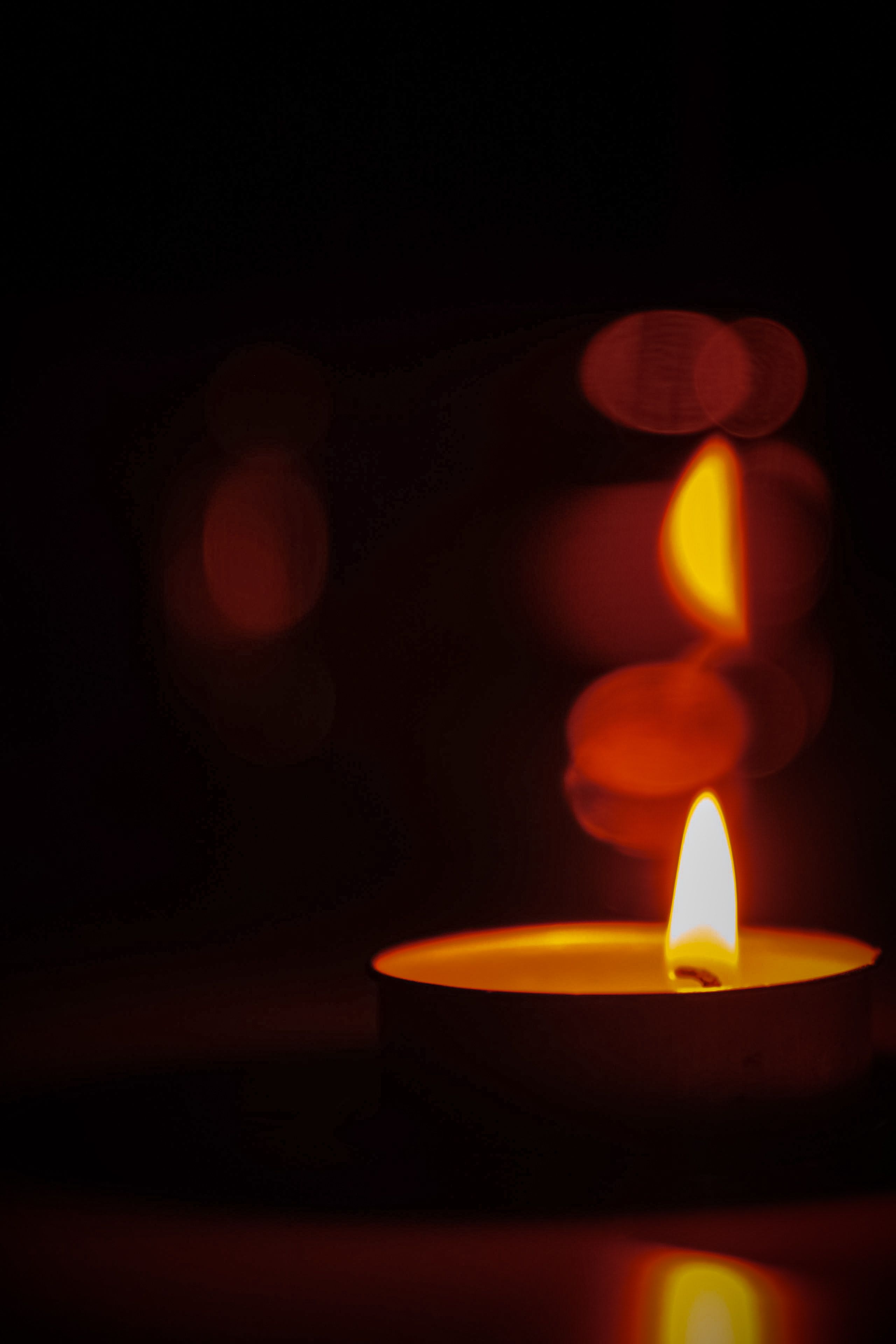 Lighted Pillar Candle · Free Stock Photo
