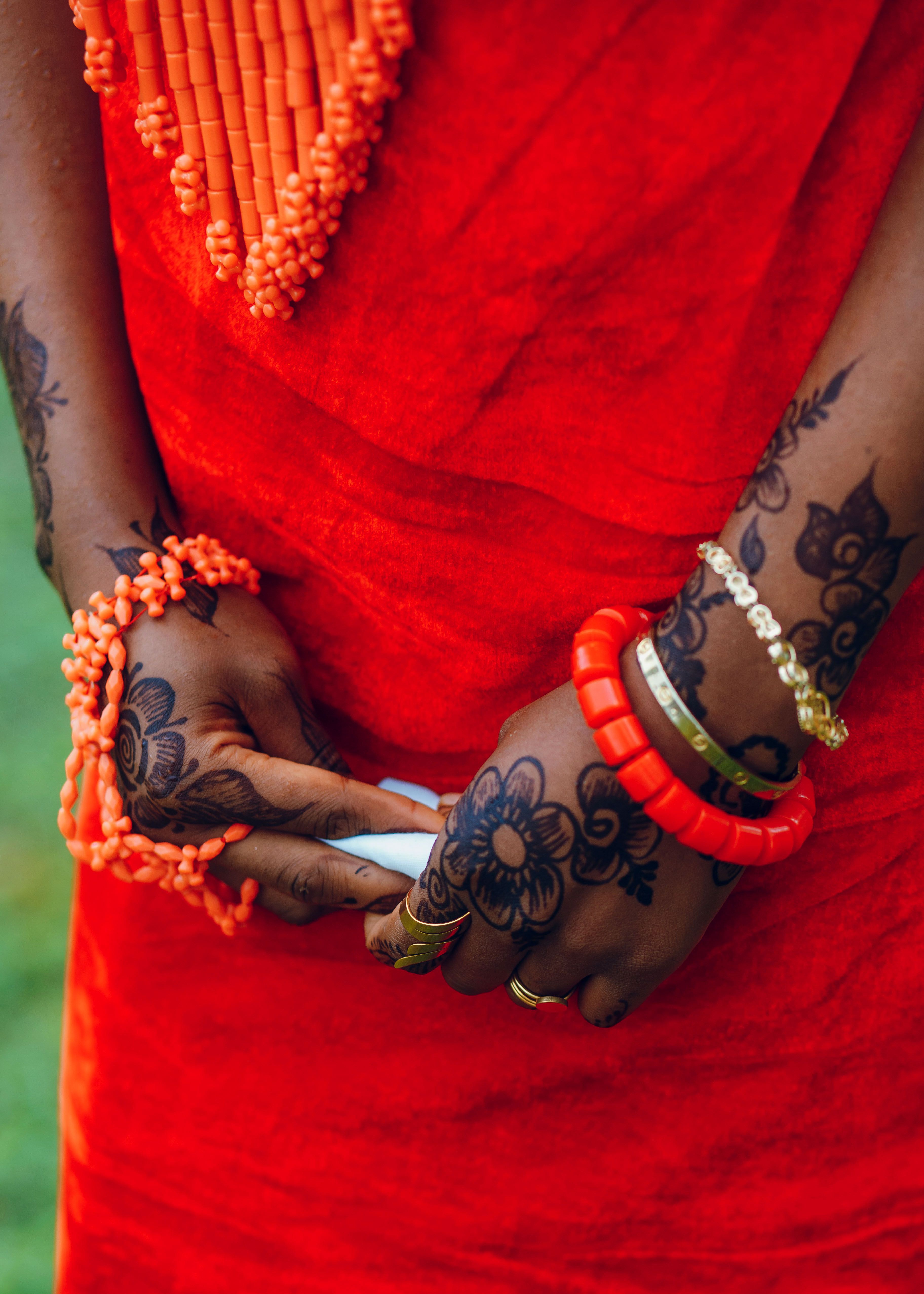 Traditional African Attire with Henna Tattoos · Free Stock Photo