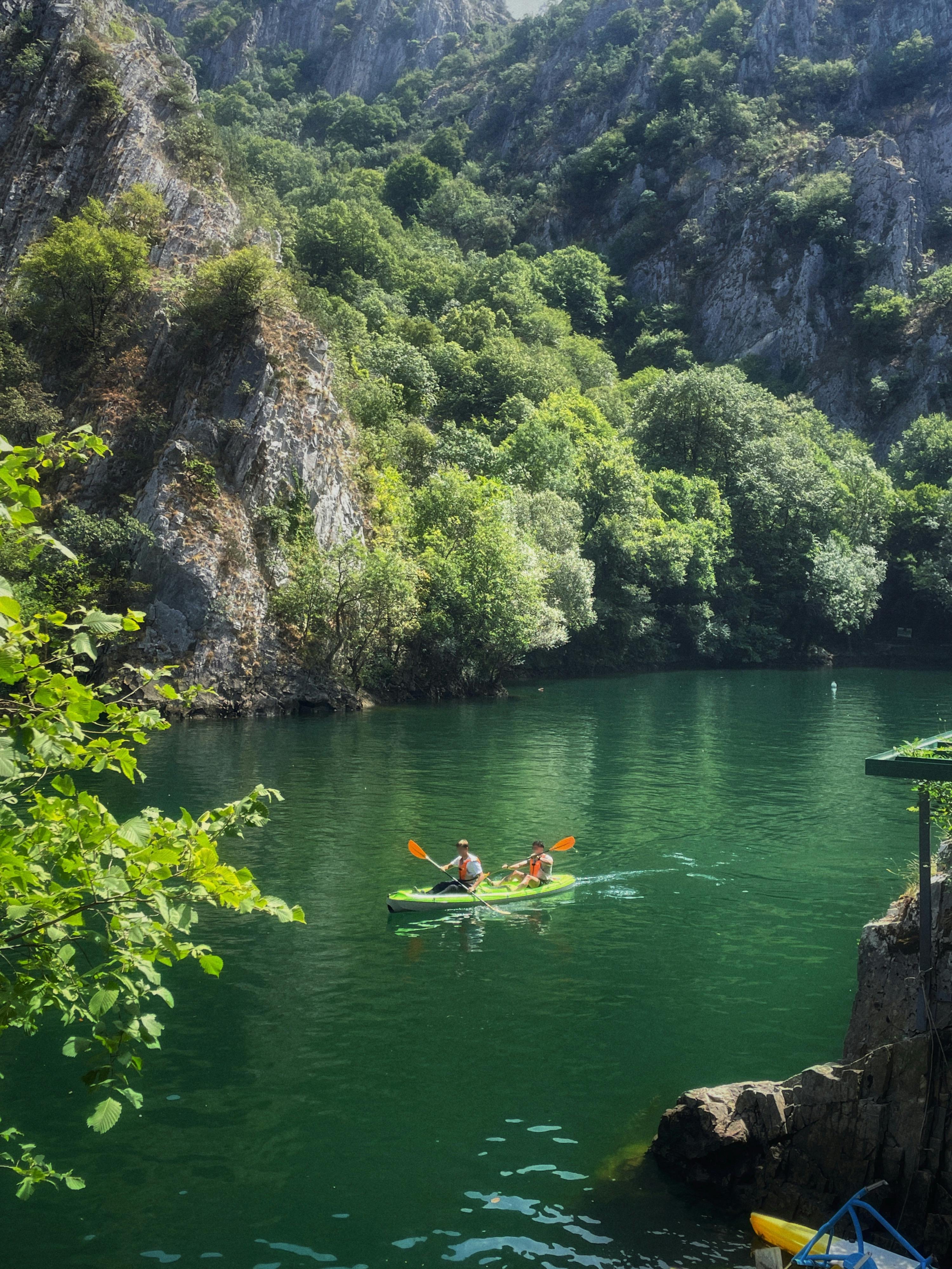 Kayaking Adventure in Matka Canyon, North Macedonia · Free Stock Photo