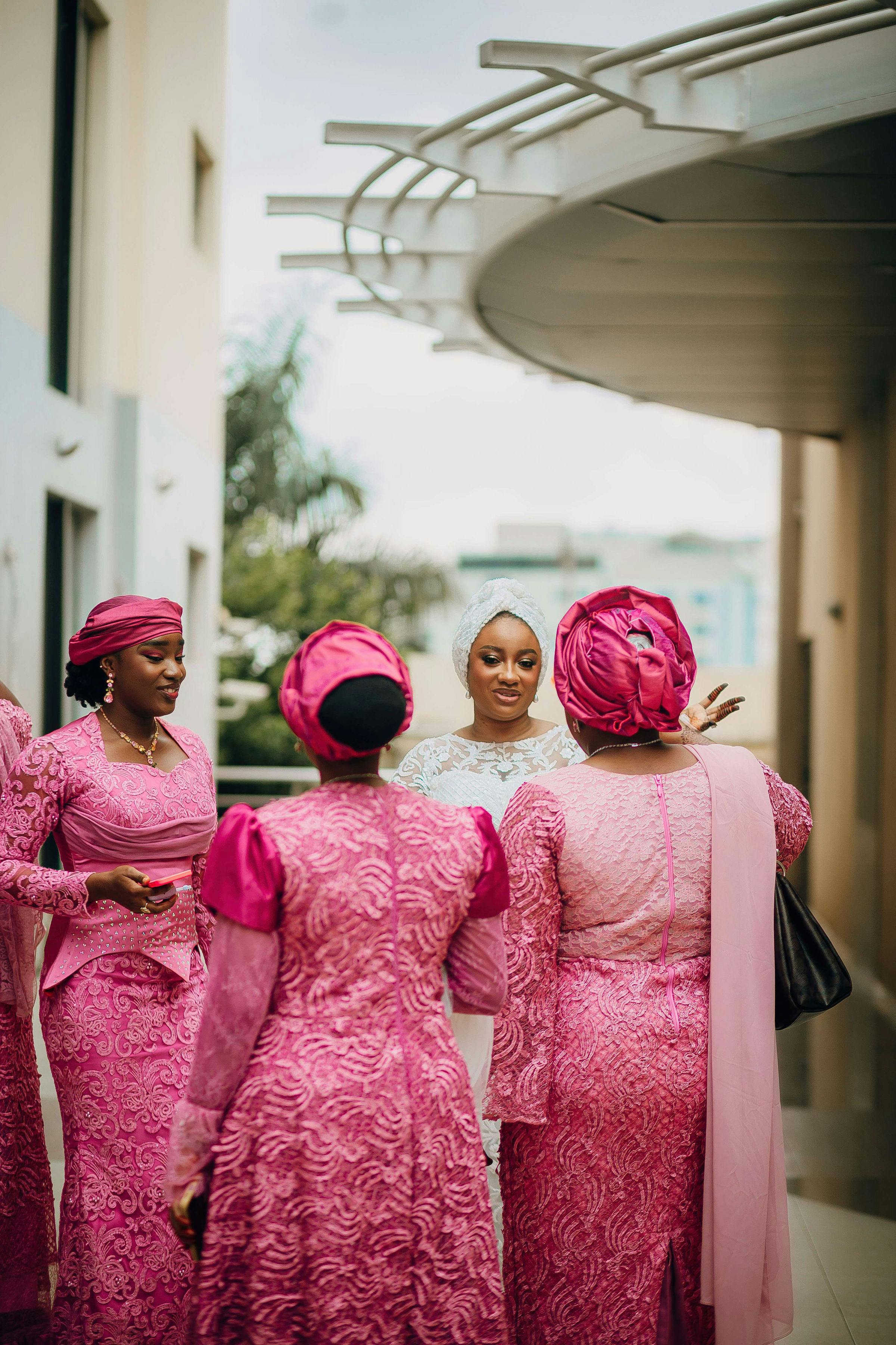 Elegant Wedding Party in Traditional Dress · Free Stock Photo