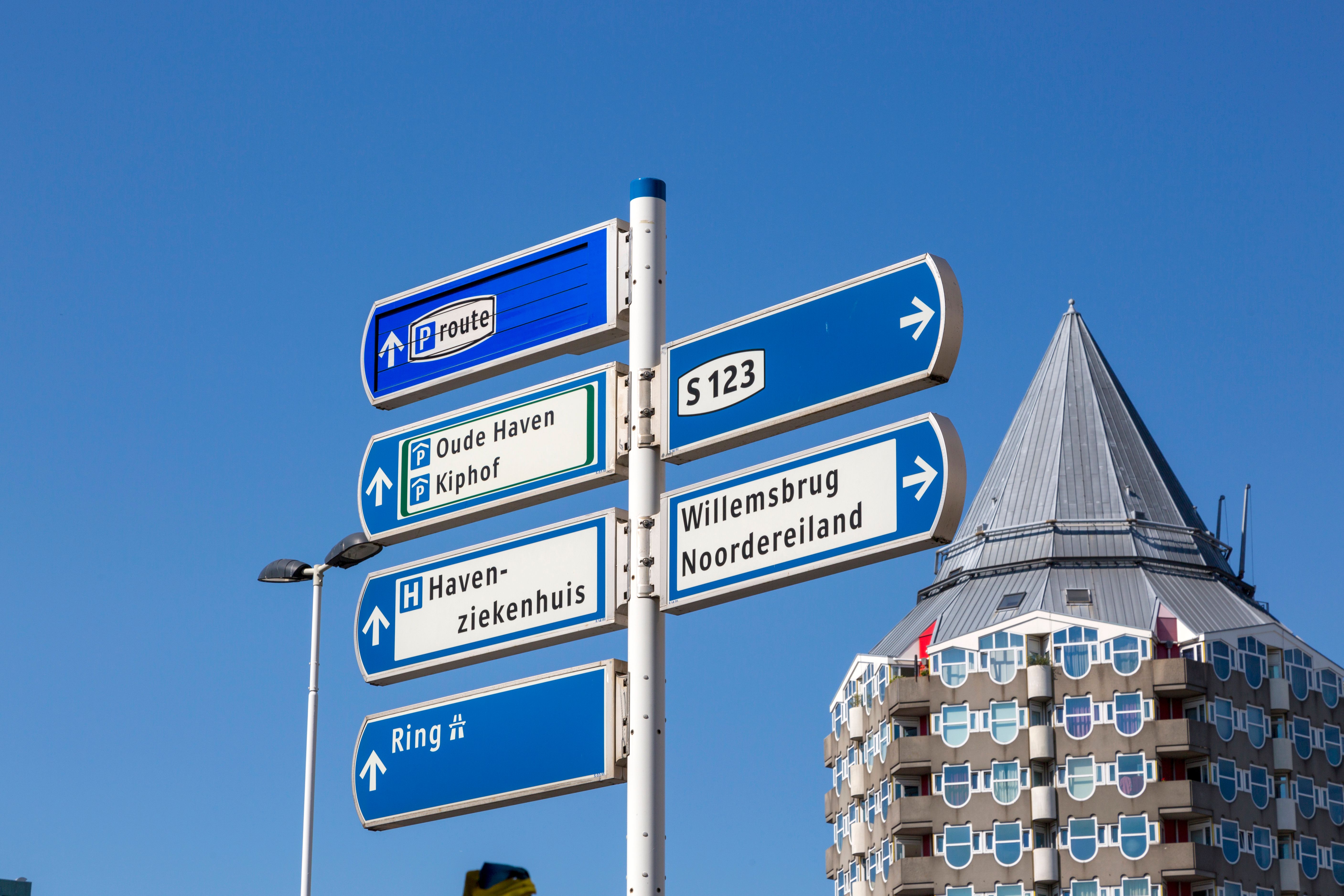 Street Signs with Cube Houses in Rotterdam · Free Stock Photo