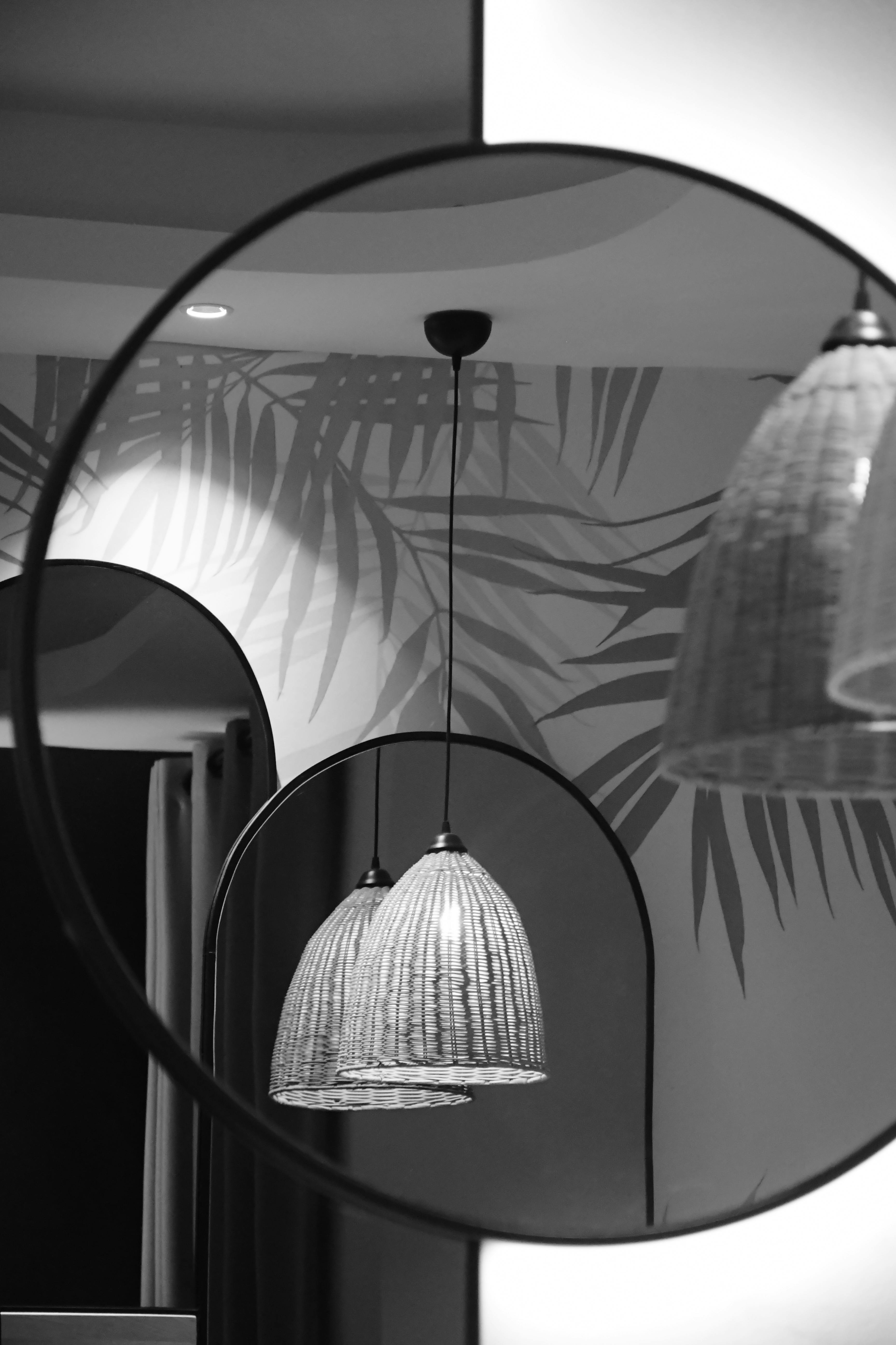 Elegante Reflejo Abstracto Interior En Blanco Y Negro · Foto de stock ...