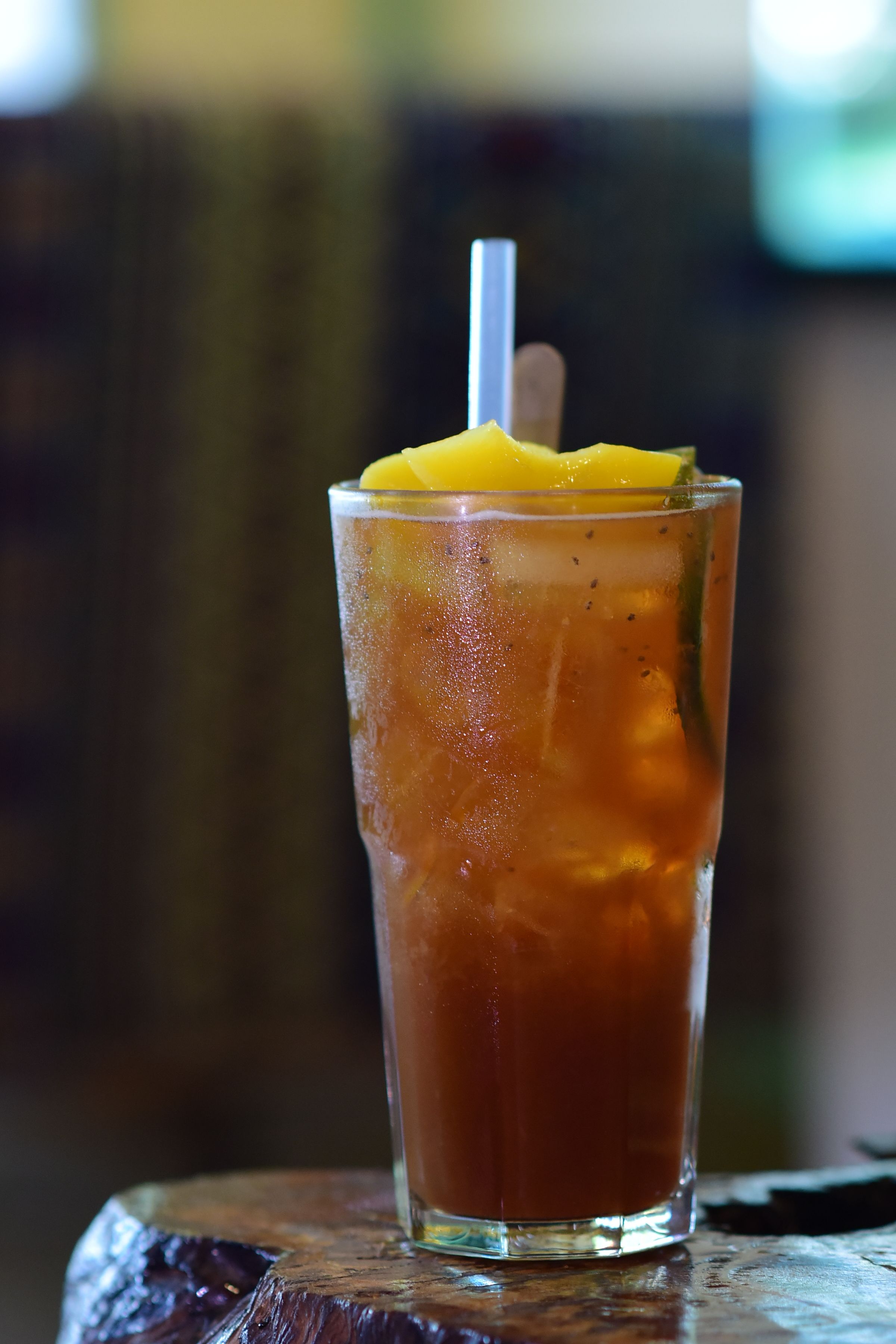 Refreshing Tall Glass of Iced Tea with Lemon · Free Stock Photo