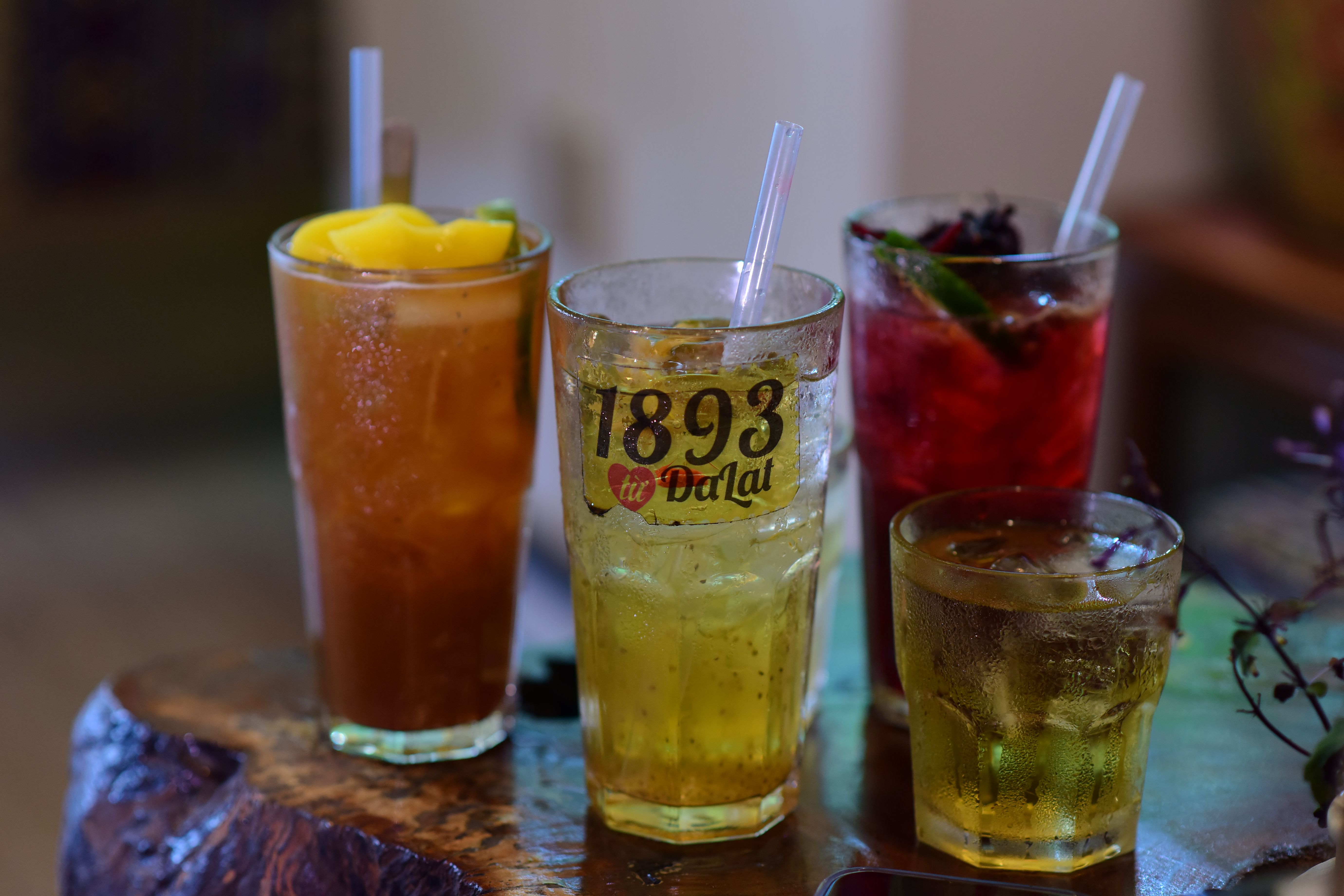 Refreshing Assortment of Colorful Iced Beverages · Free Stock Photo