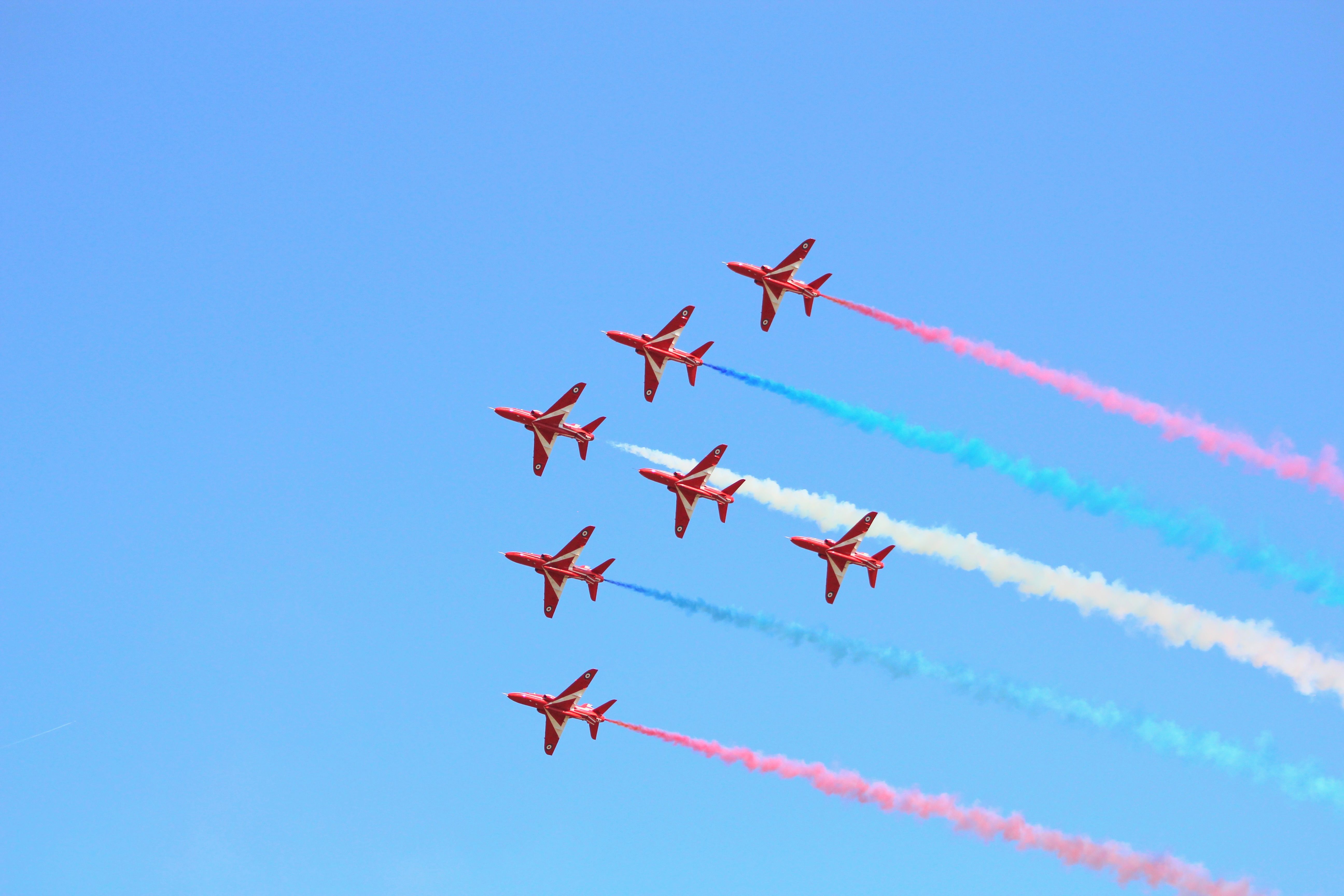 Nine Brown Jet in Sky · Free Stock Photo