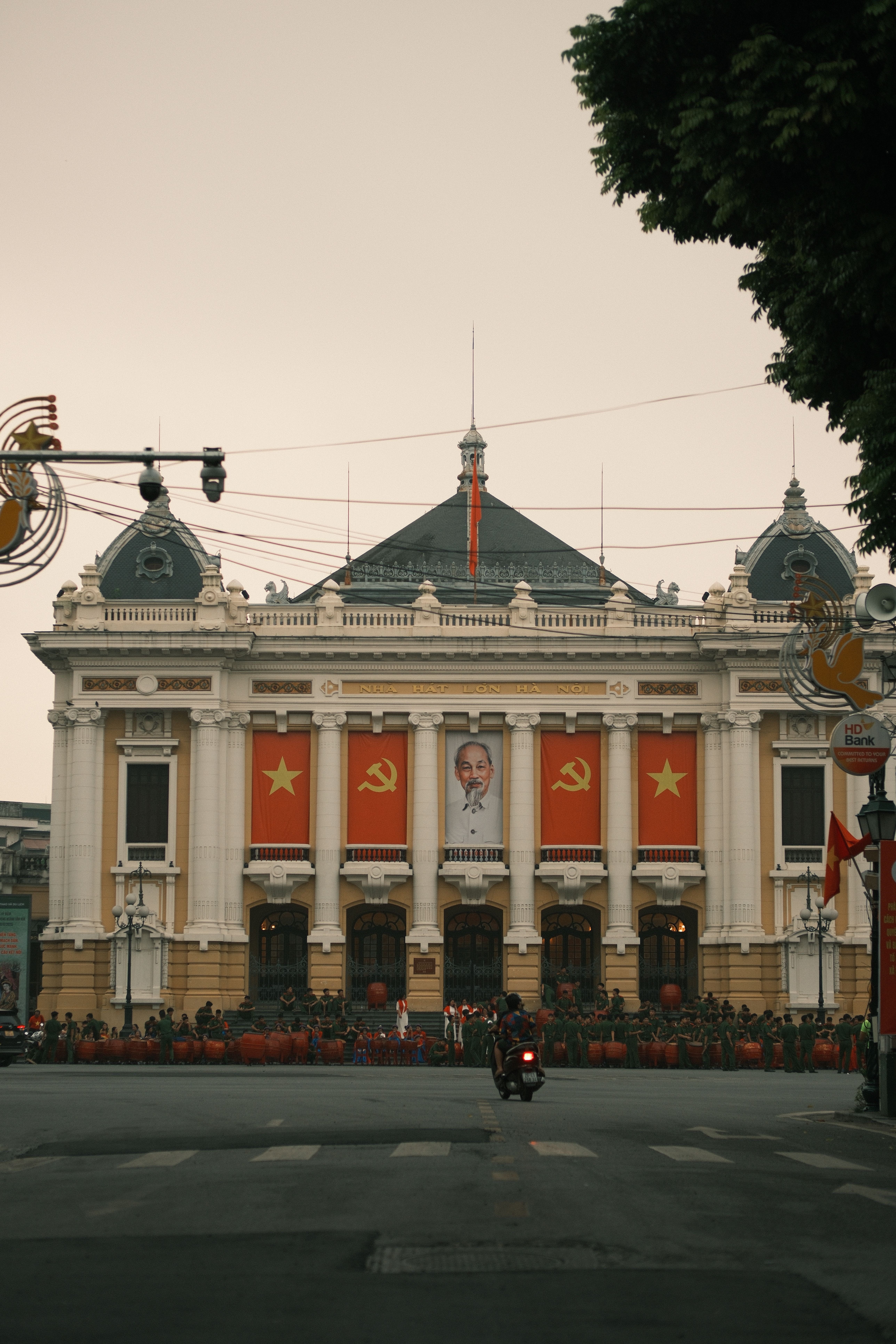 Hanoi Opera House with Communist Symbols · Free Stock Photo