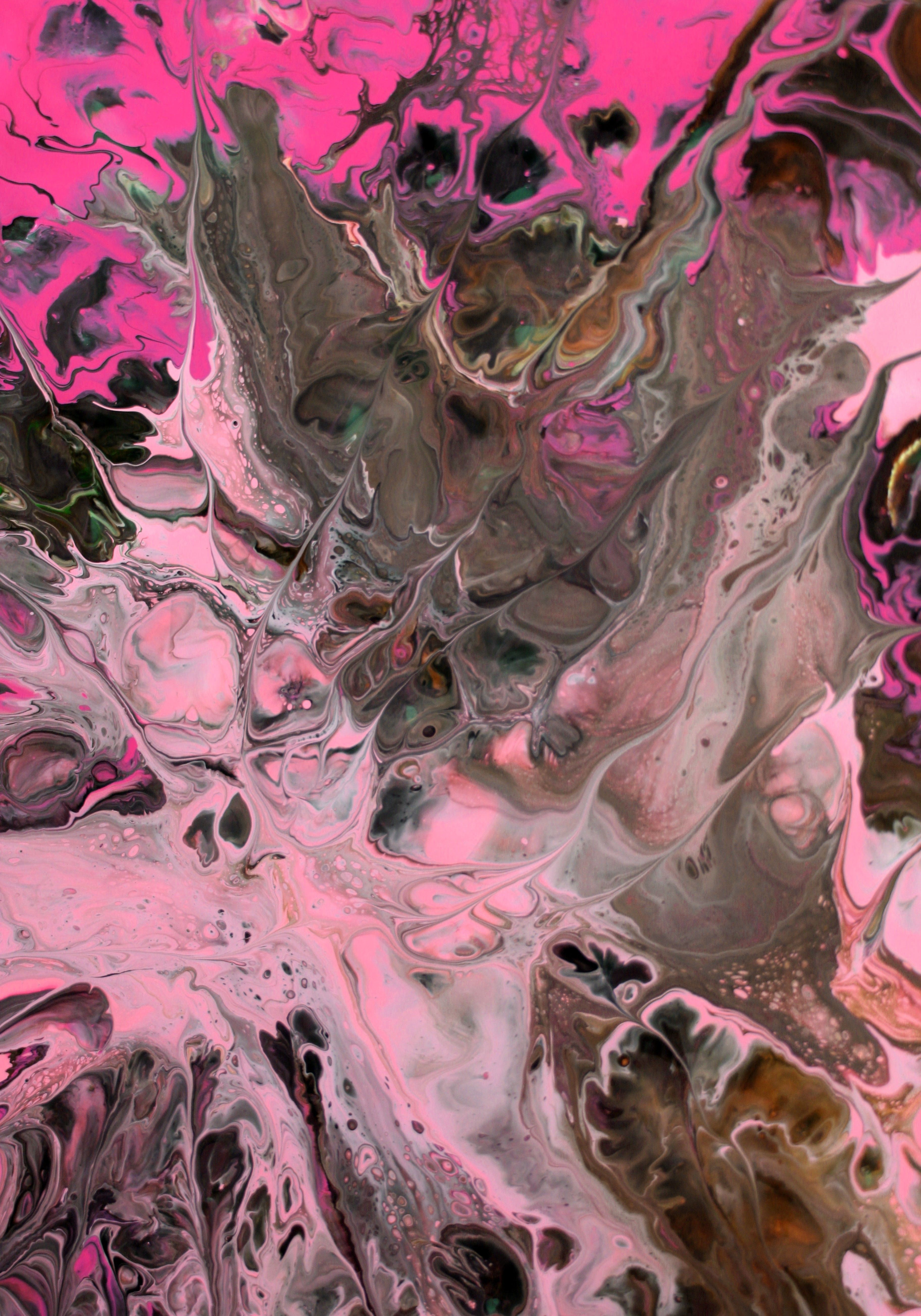 Vibrant Abstract Pink Fluid Art Texture · Free Stock Photo