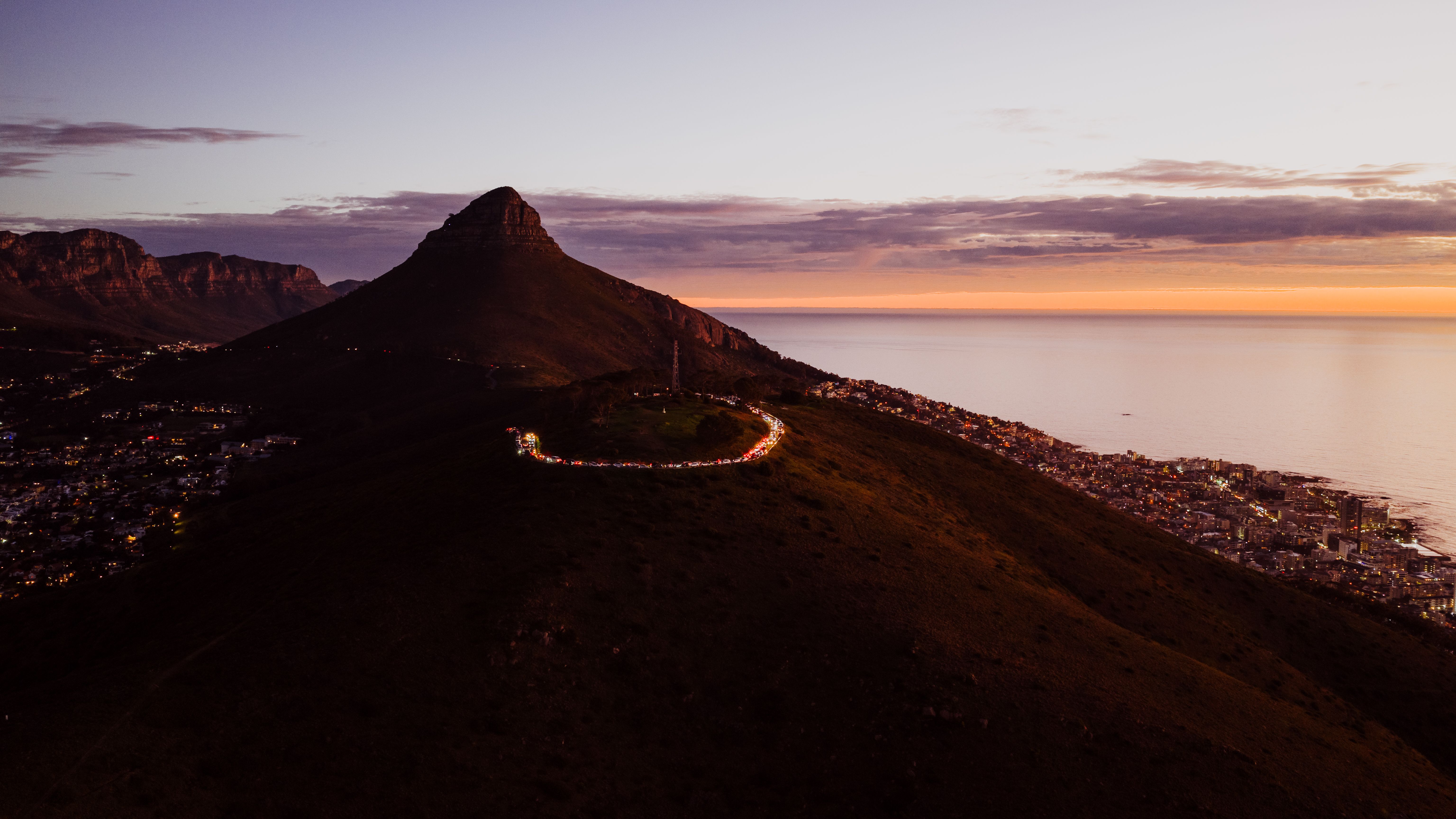 Stunning Aerial View of Lion's Head at Sunset · Free Stock Photo