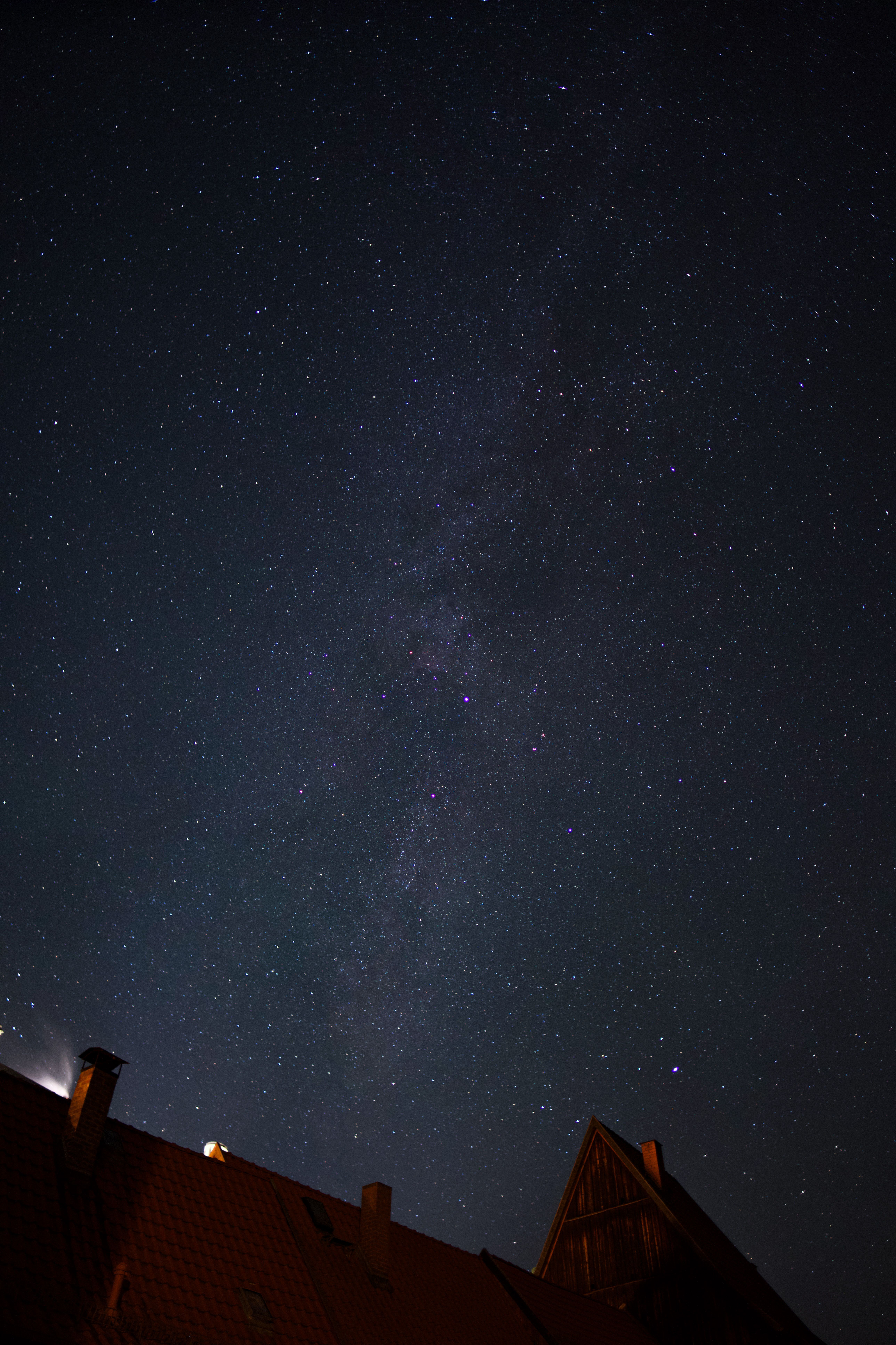 Starry Night Sky above a House · Free Stock Photo