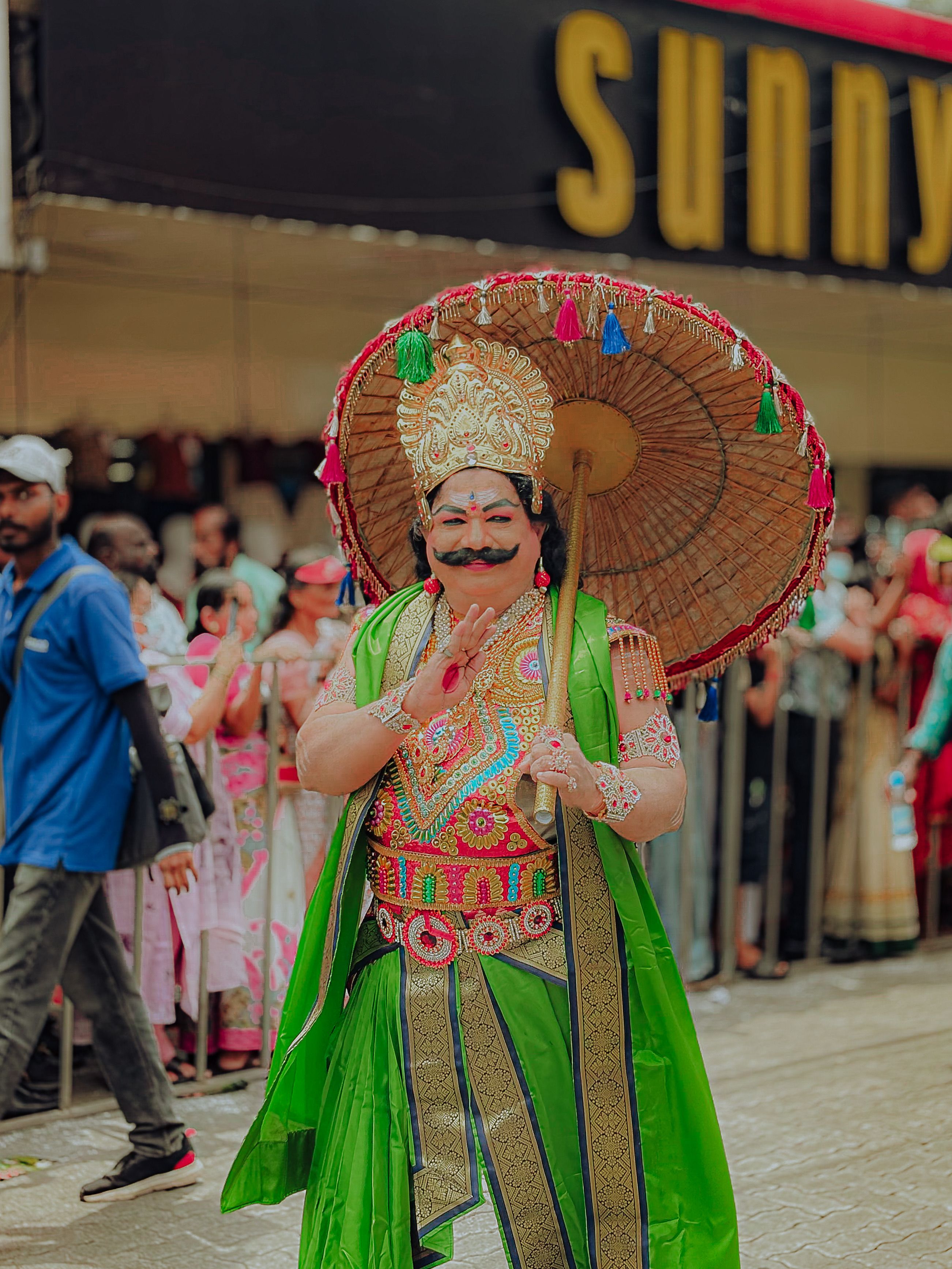 Colorful Performance in Traditional Indian Attire · Free Stock Photo