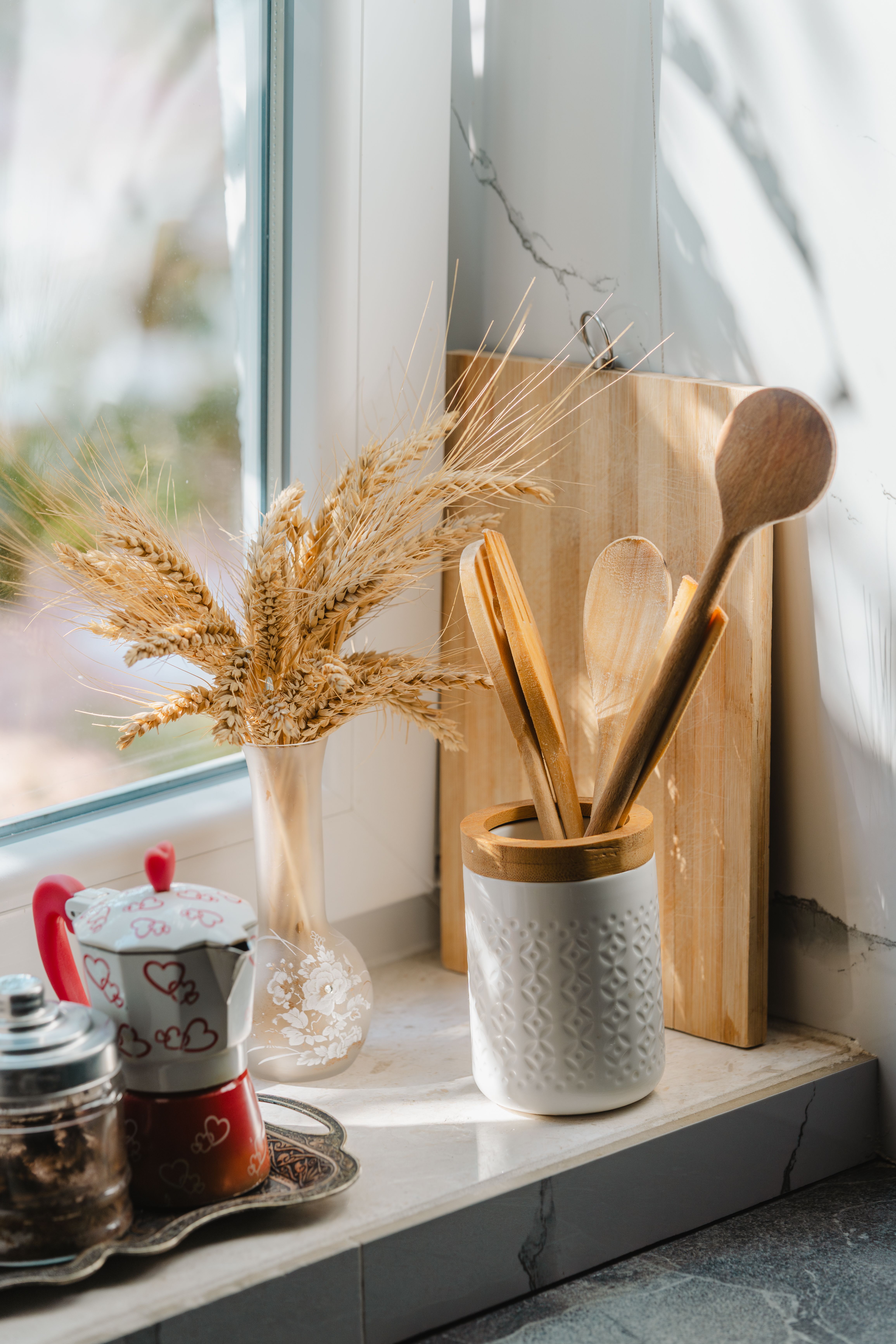 Cozy Kitchen Window with Rustic Decor · Free Stock Photo