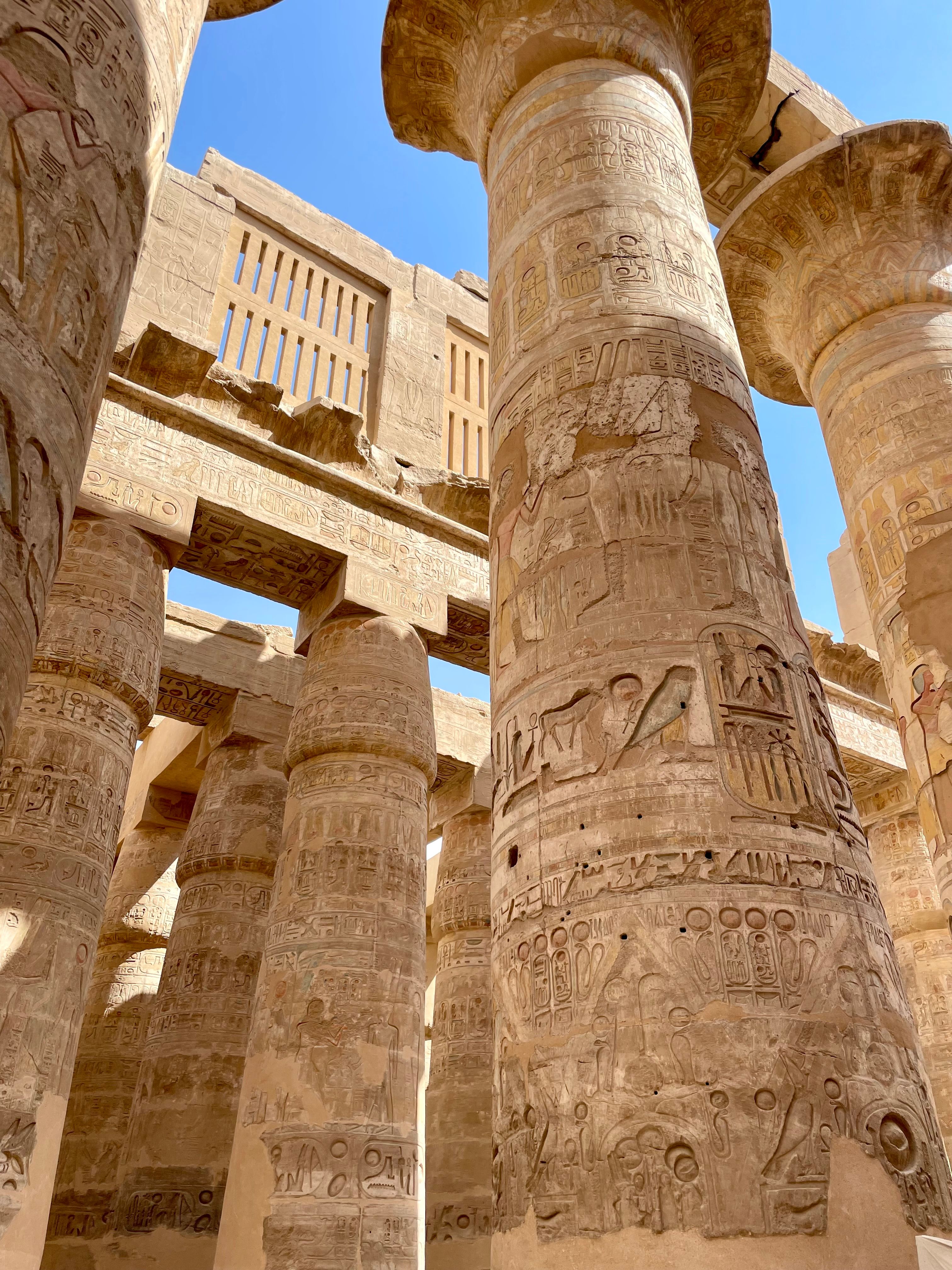 Low Angle View of Columns in the Great Hypostyle Hall in Egypt · Free ...