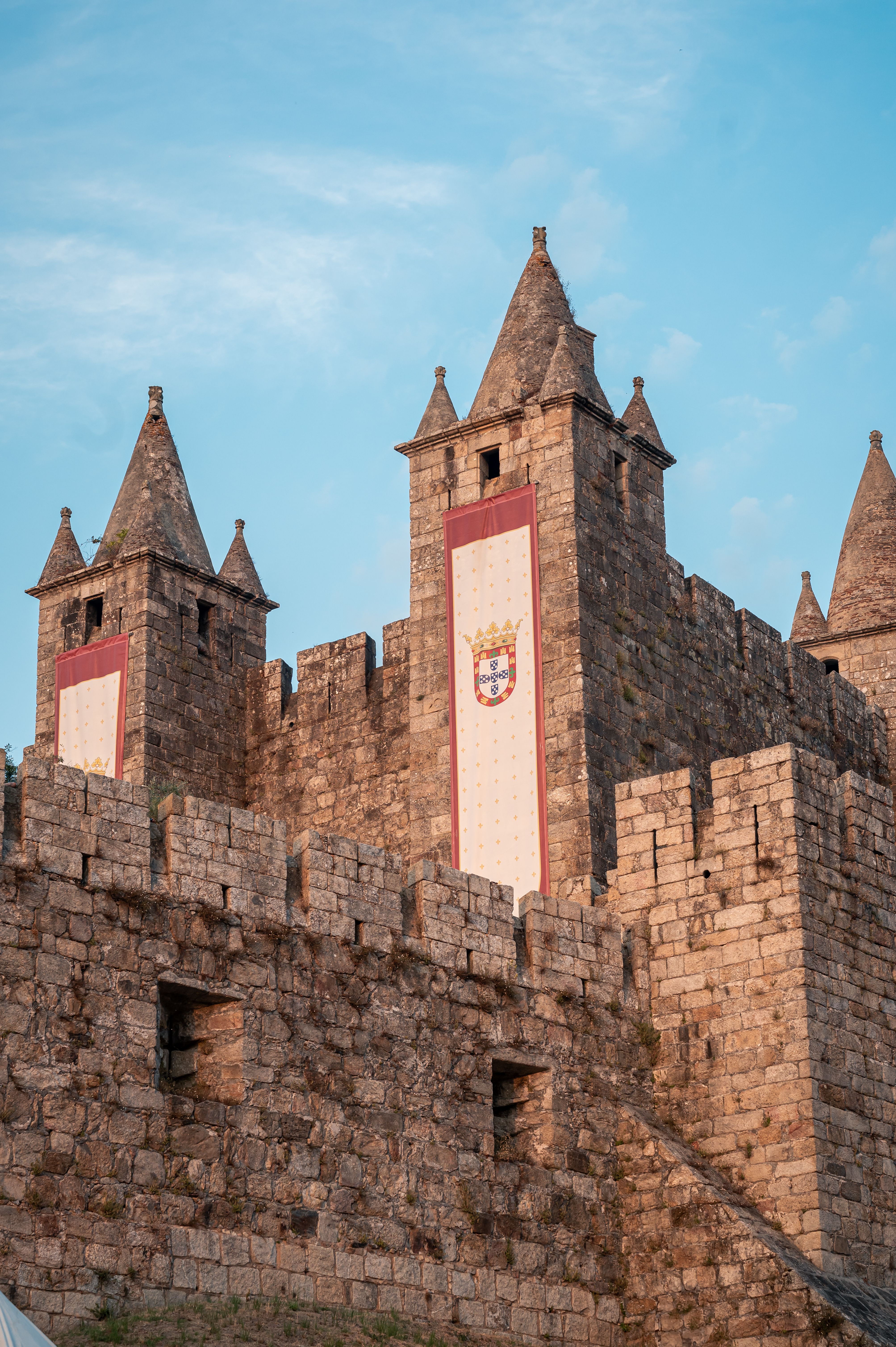 Medieval Castle Towers at Sunset in Portugal · Free Stock Photo