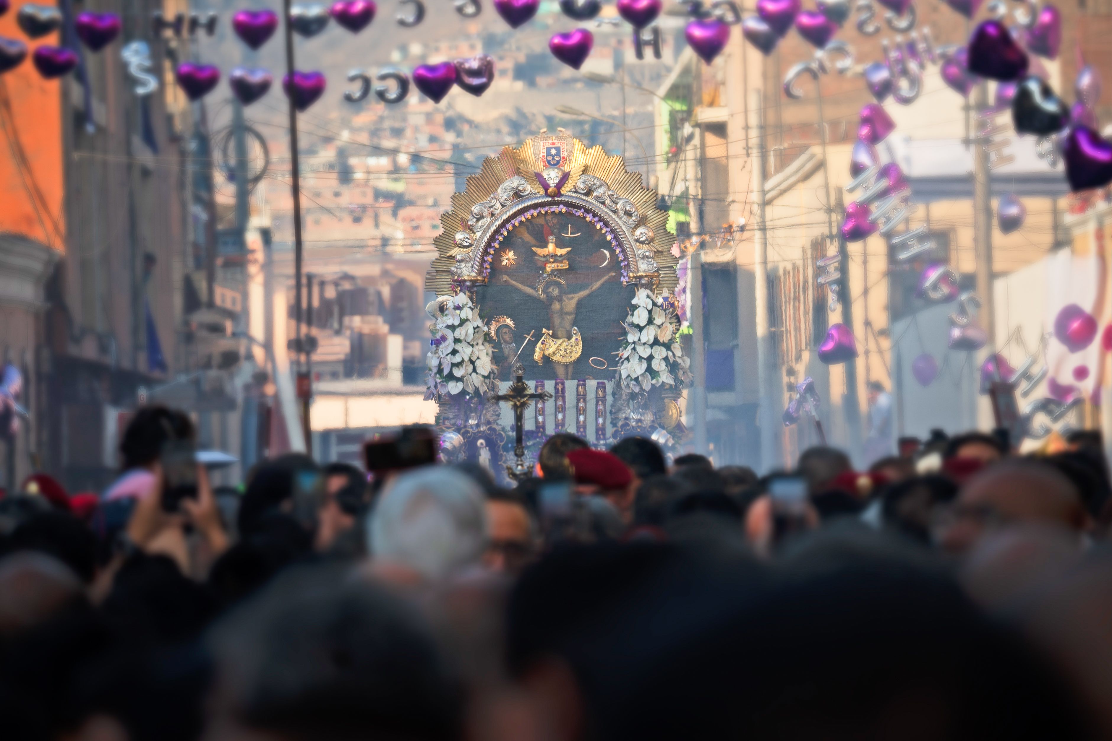 Cultural Procession with Religious Icon in Urban Street · Free Stock Photo