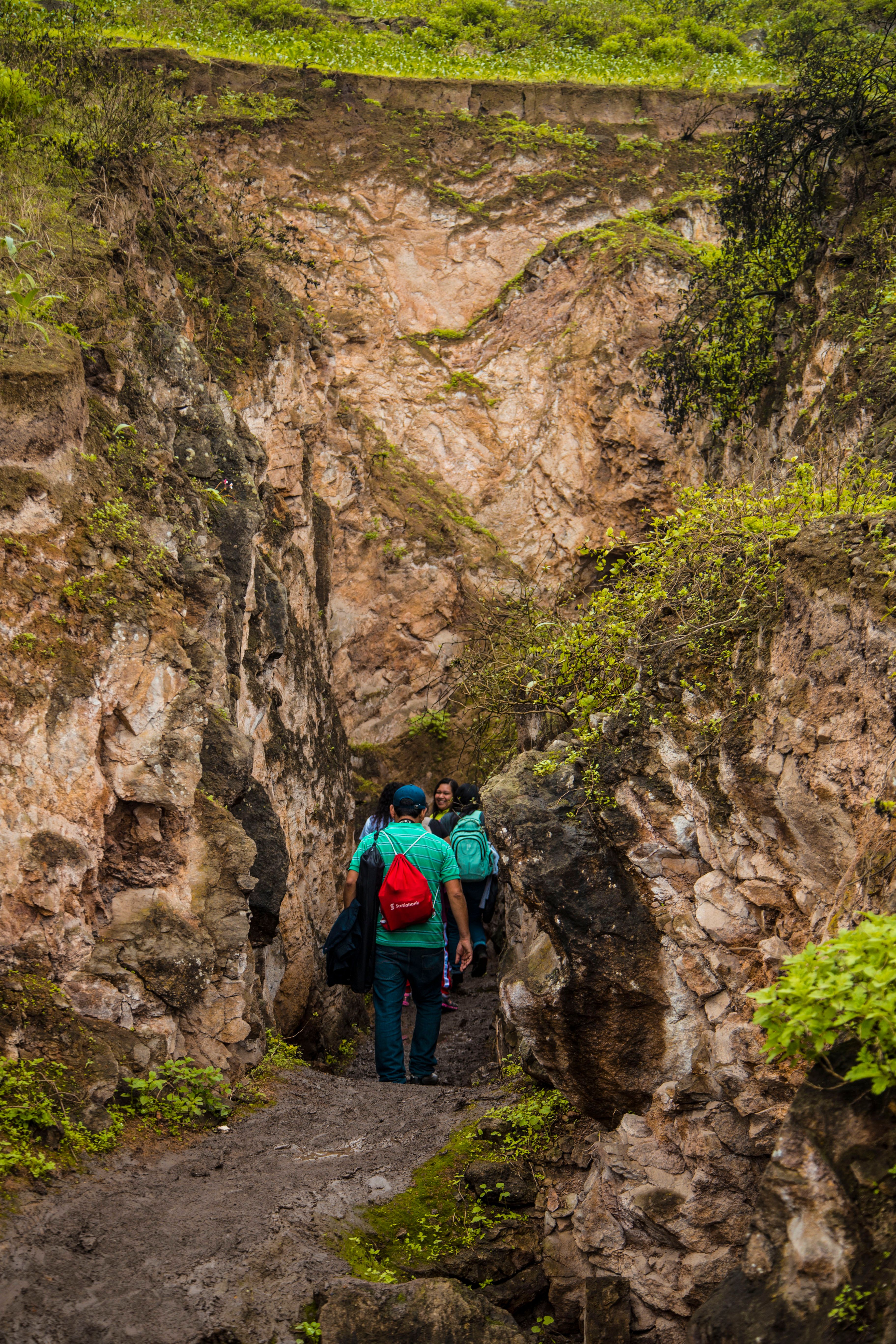 Hikers Exploring Pachacamac Canyons, Peru · Free Stock Photo