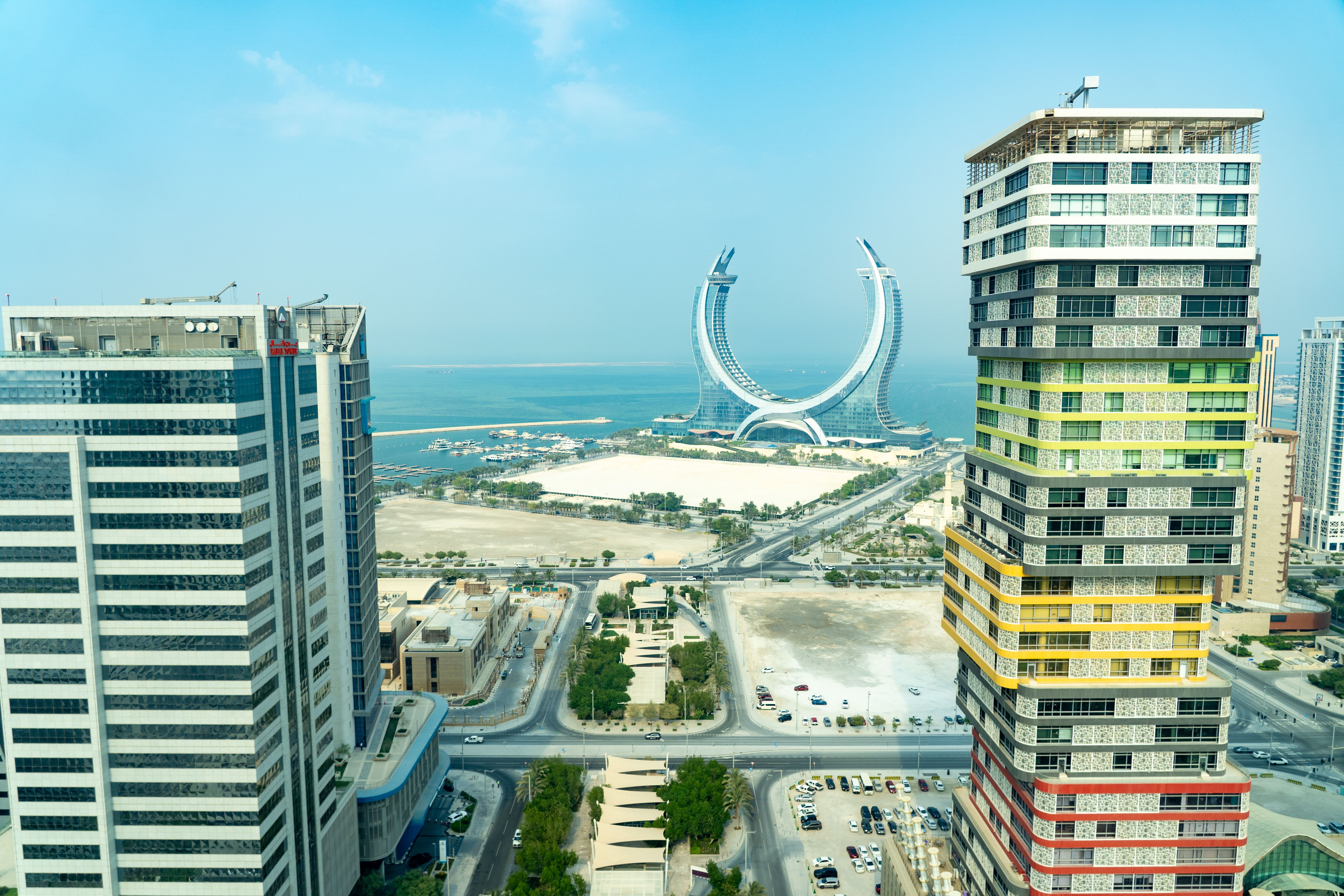Aerial View of Lusail Towers in Doha, Qatar · Free Stock Photo