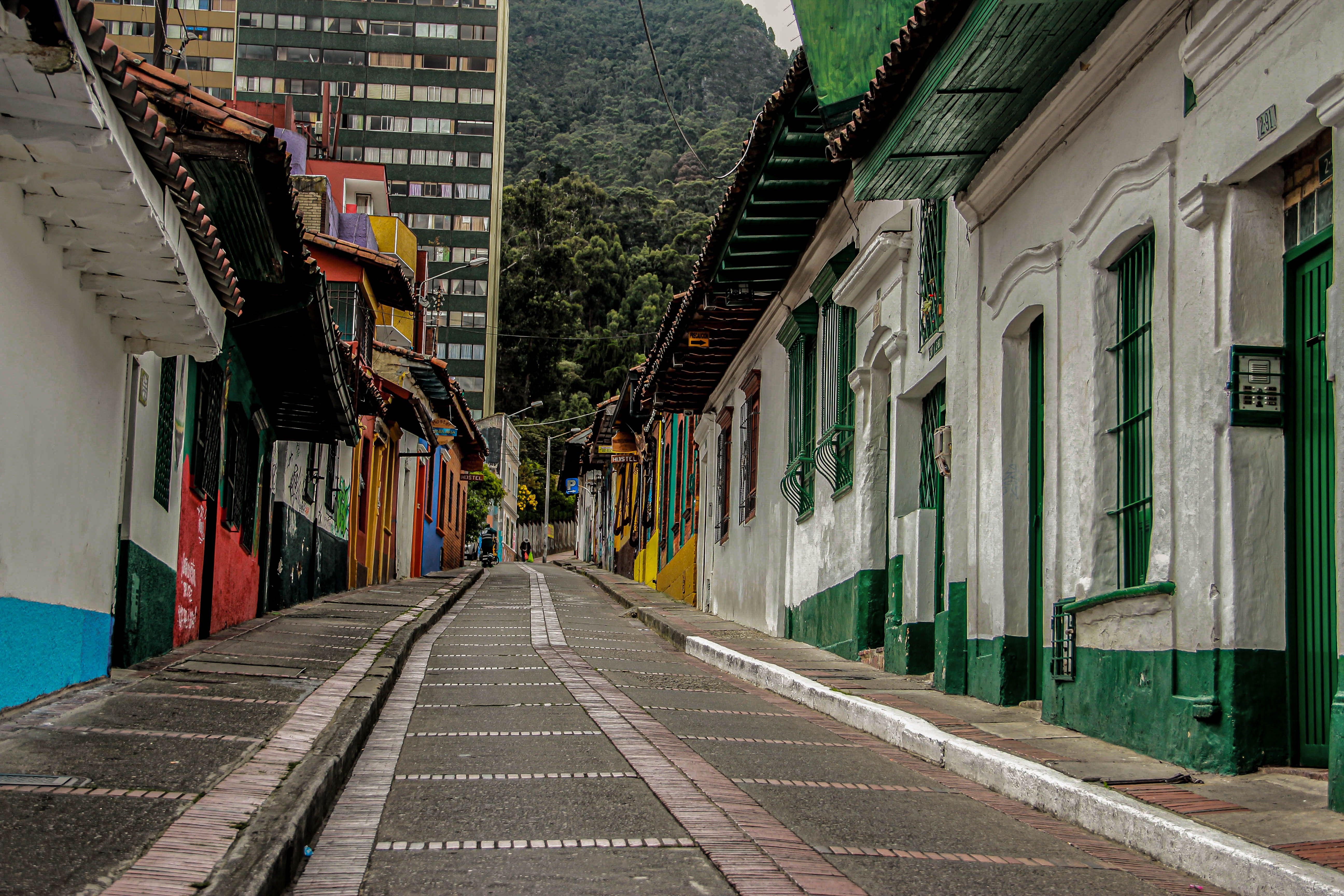 Colorful Colonial Street in Bogota, Colombia · Free Stock Photo
