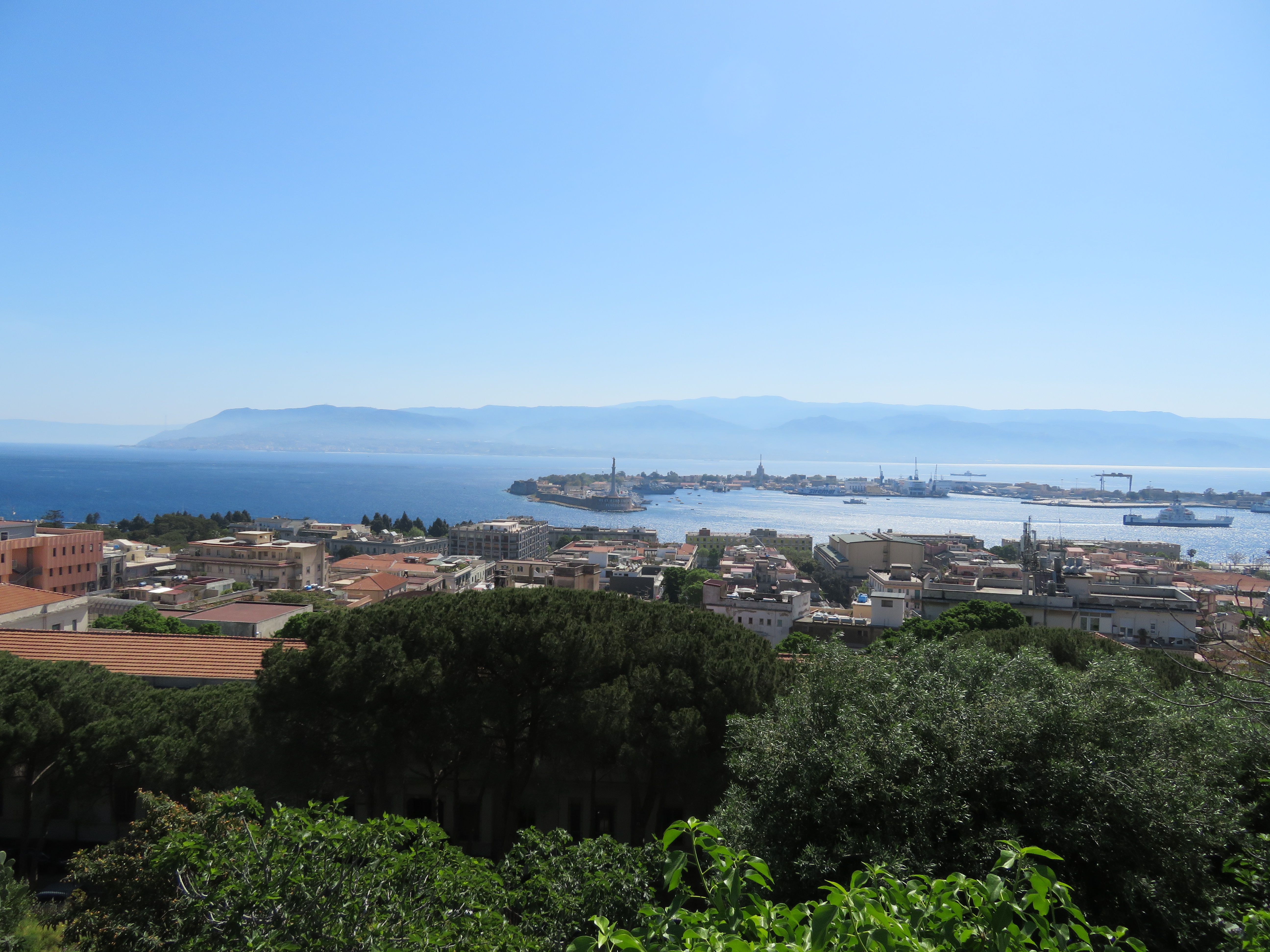 Aerial view of Messina port and Mediterranean Sea · Free Stock Photo