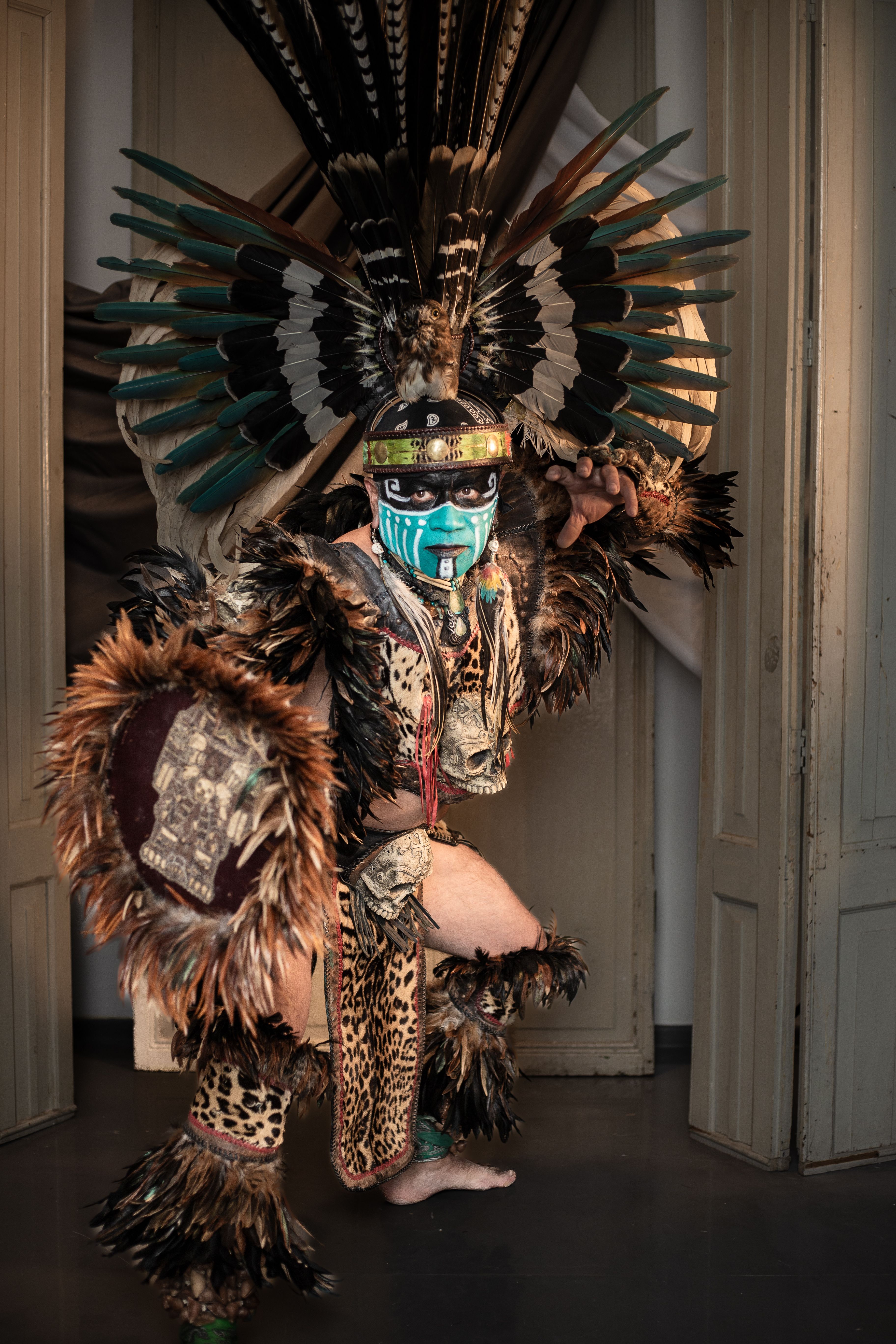 Traditional Aztec Warrior in Full Costume · Free Stock Photo