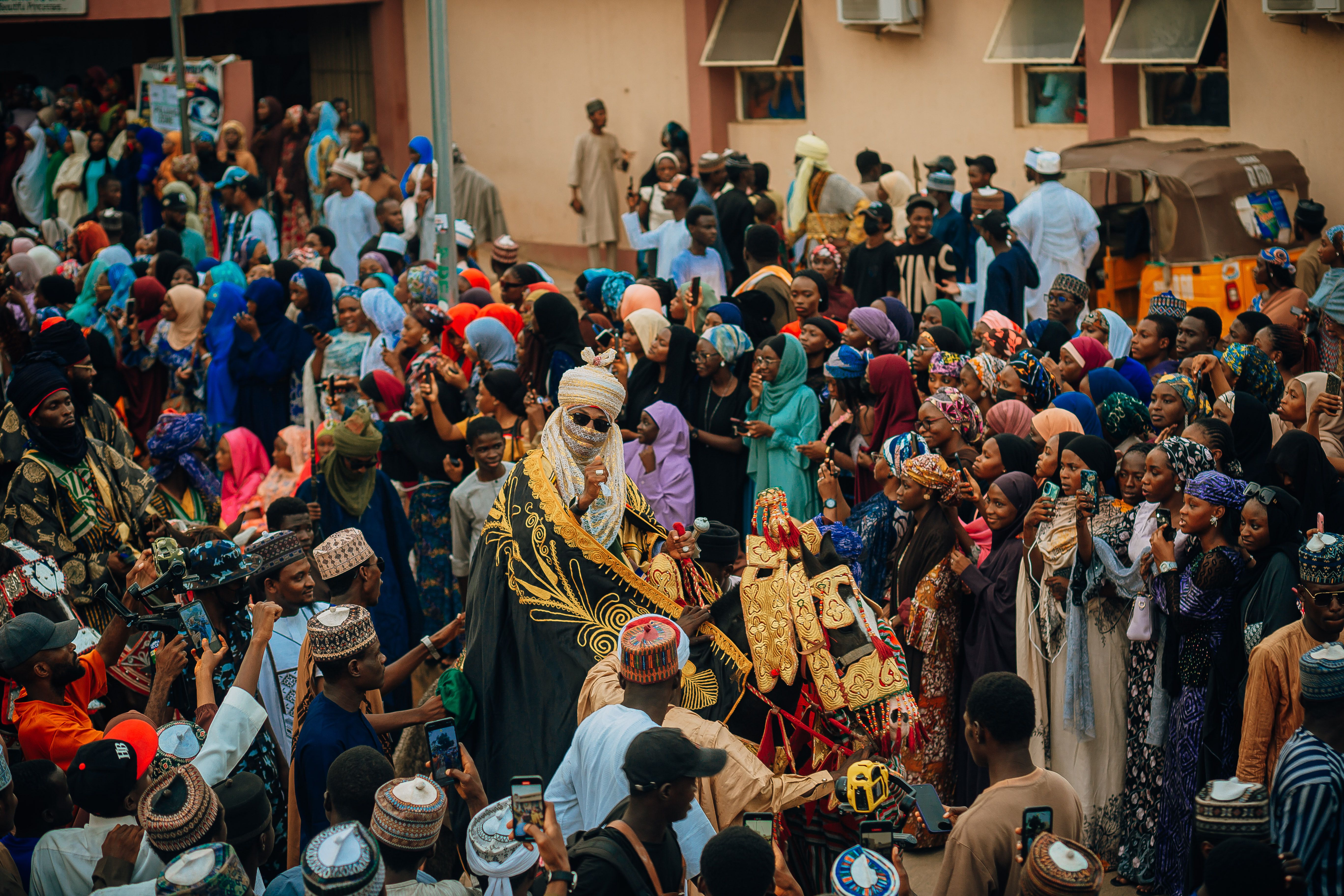 Colorful Nigerian Parade with Traditional Attire · Free Stock Photo