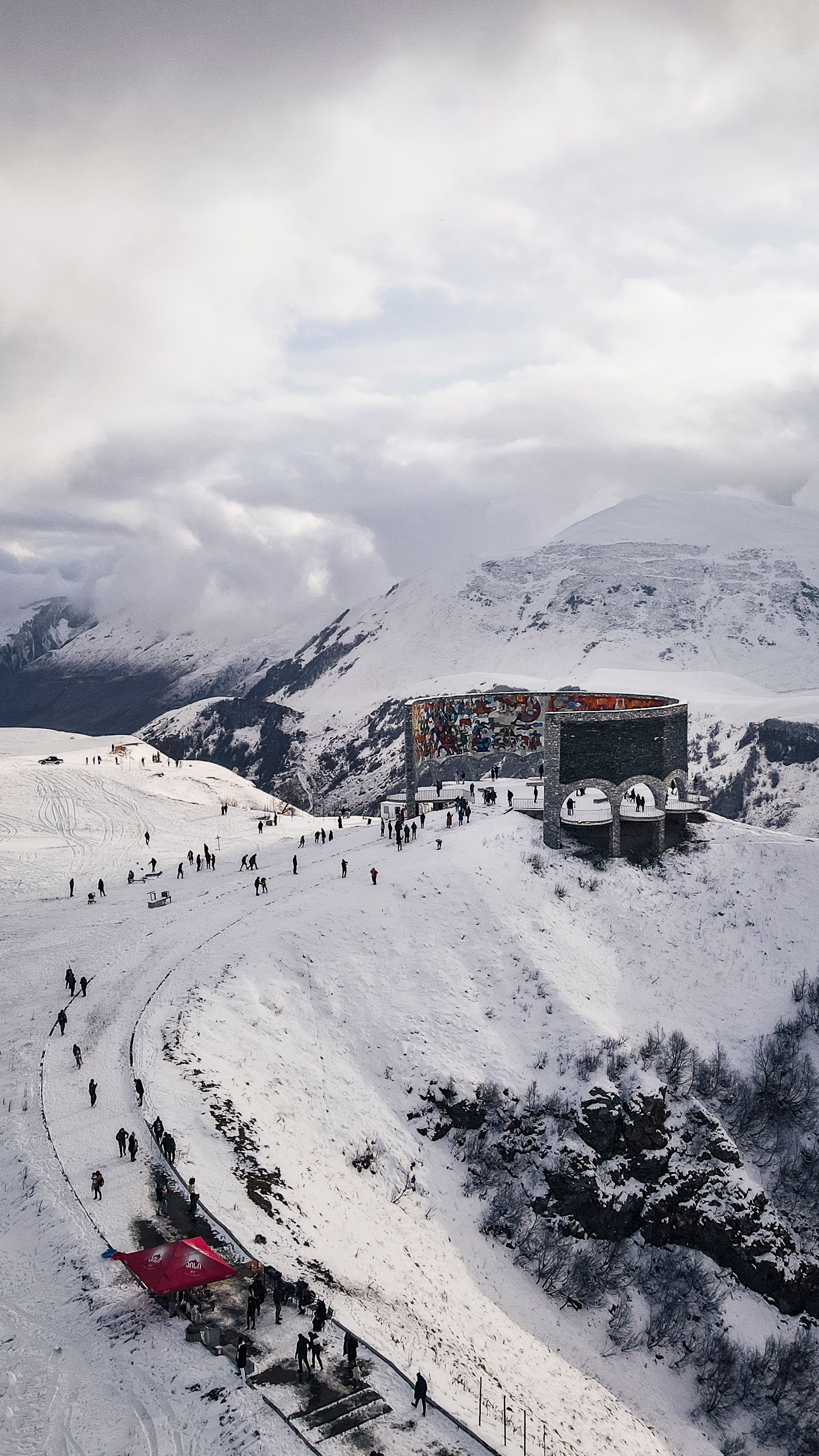 Scenic Winter View of Gudauri Mountains · Free Stock Photo