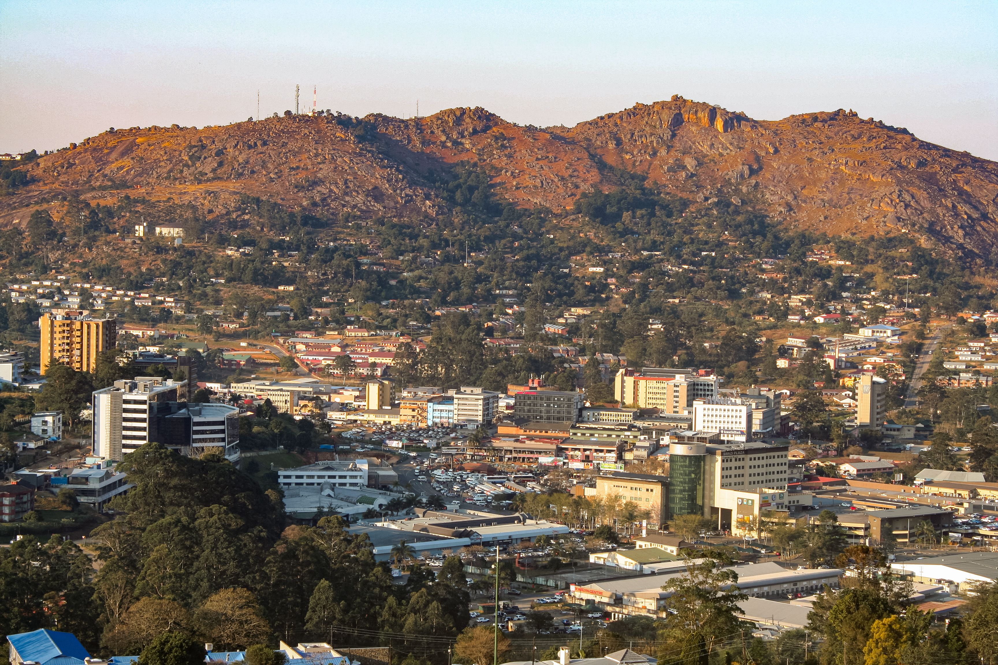 Aerial View of Mbabane, Eswatini at Dusk · Free Stock Photo