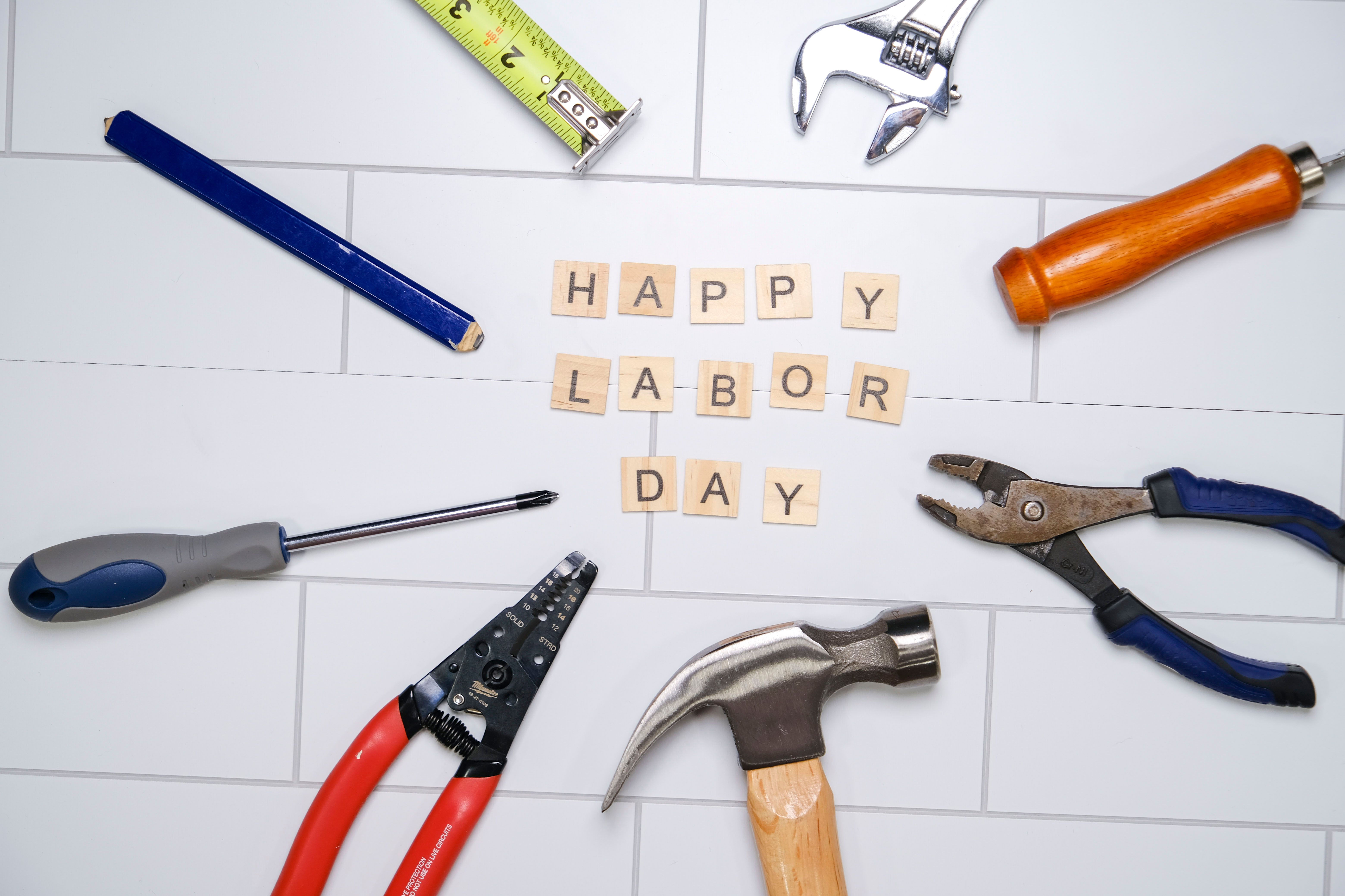 Labor Day Tools and Celebration Theme · Free Stock Photo