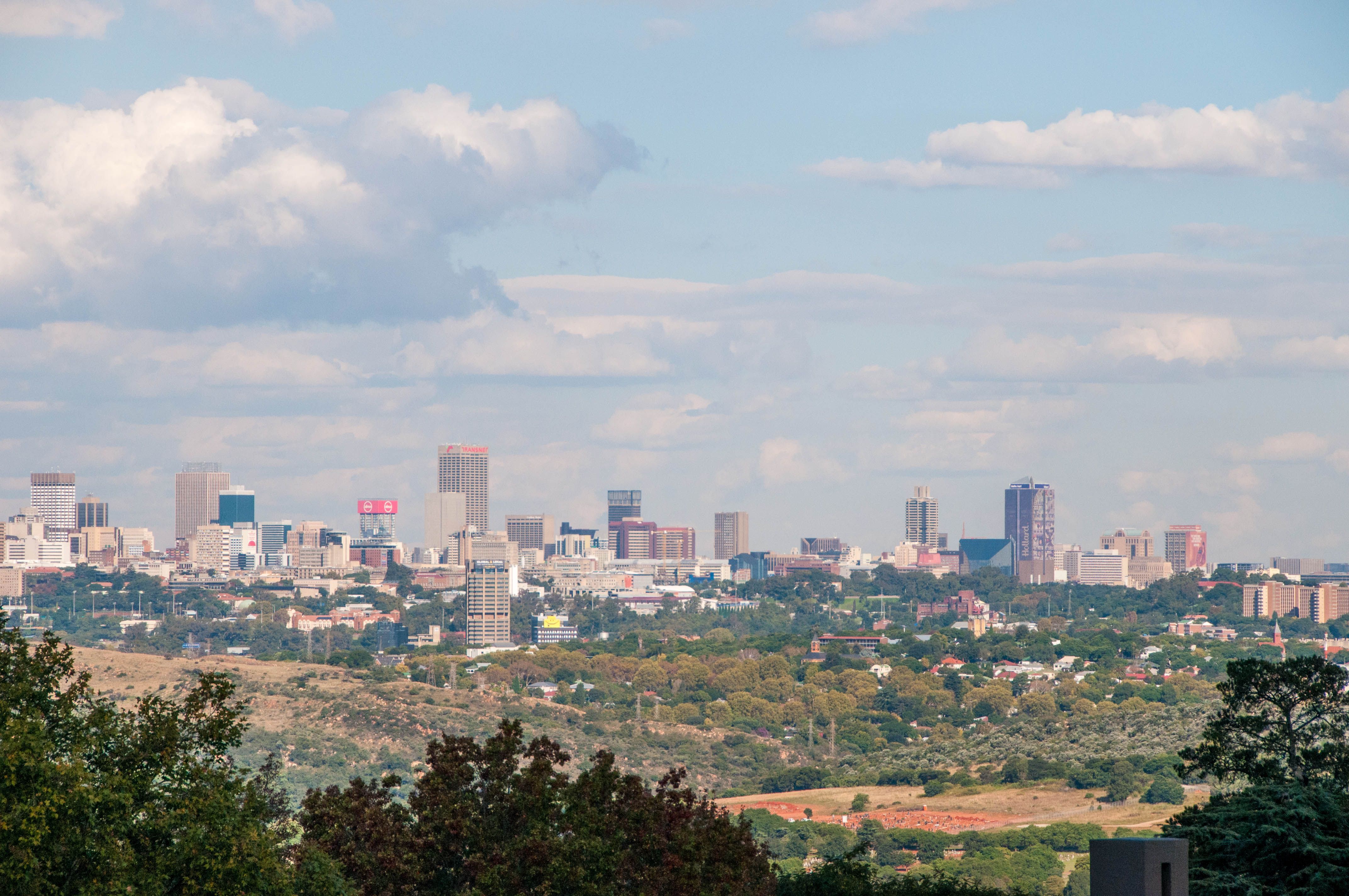 Skyline of Sandton South Africa with Blue Sky · Free Stock Photo
